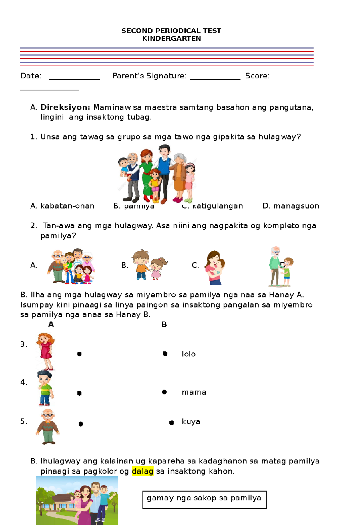 Filipino 3 2nd Periodical Test Piliin Ang Vrogue co