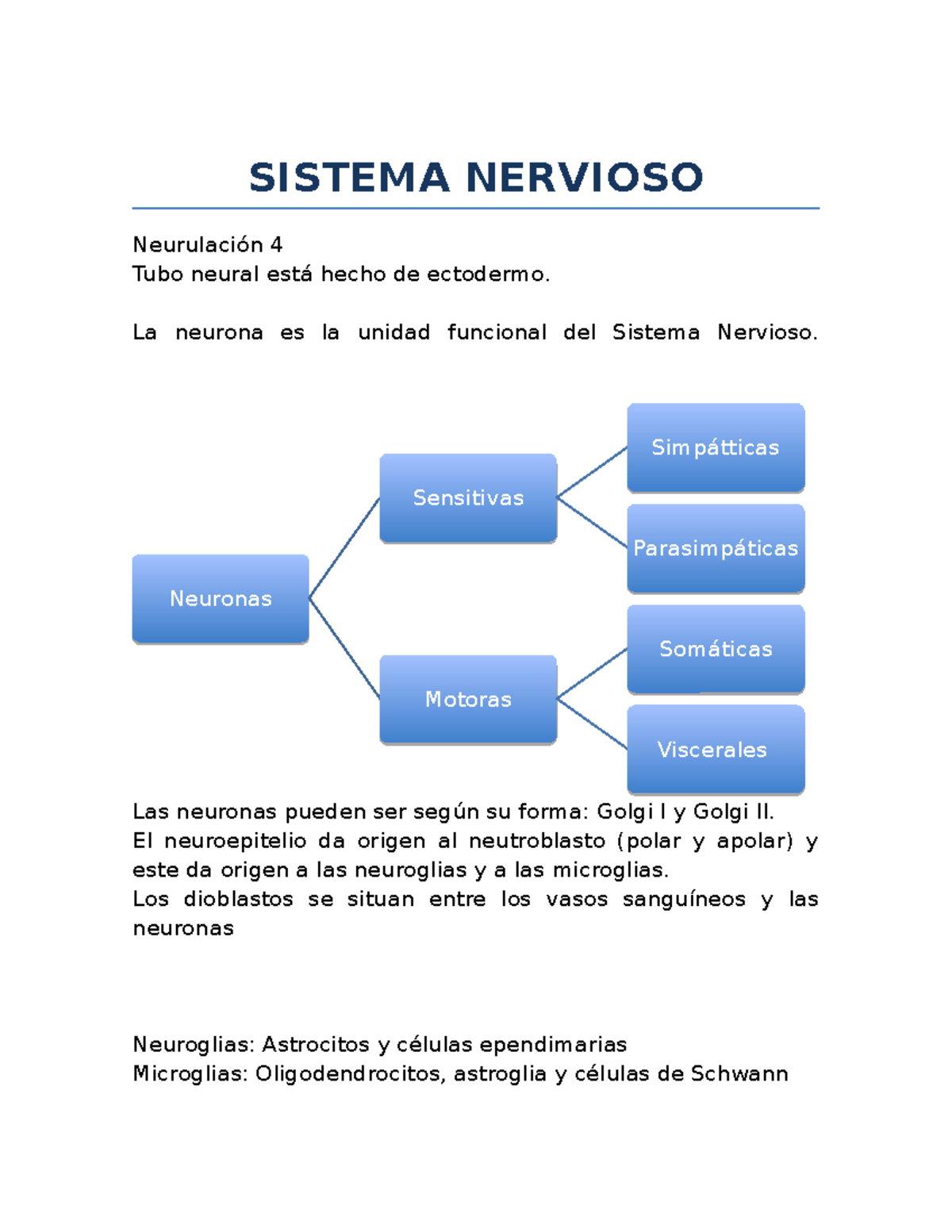 Embriologia 3erparcial - SISTEMA NERVIOSO Neurulación 4 Tubo neural ...