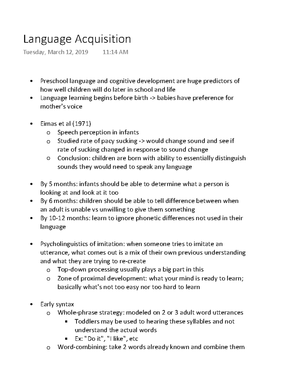 Language Acquisition - Preschool language and cognitive development are ...