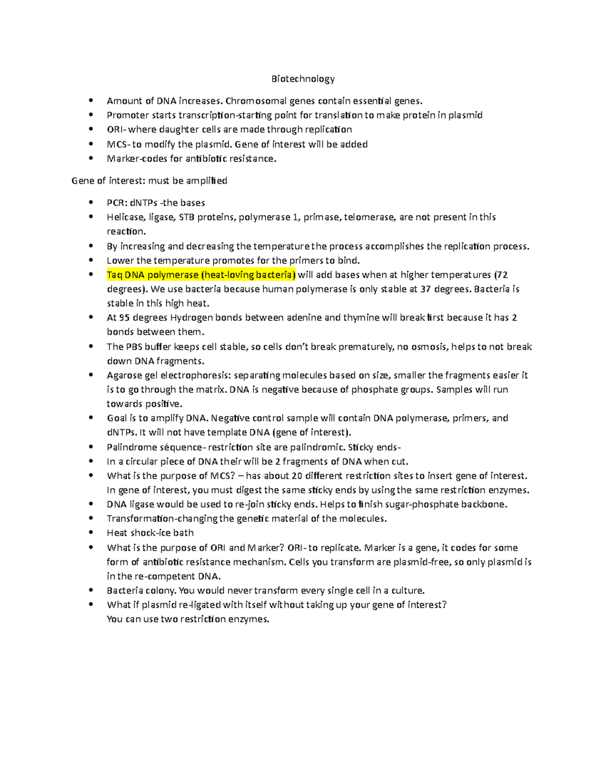 Biotechnology notes - Biotechnology Amount of DNA increases ...