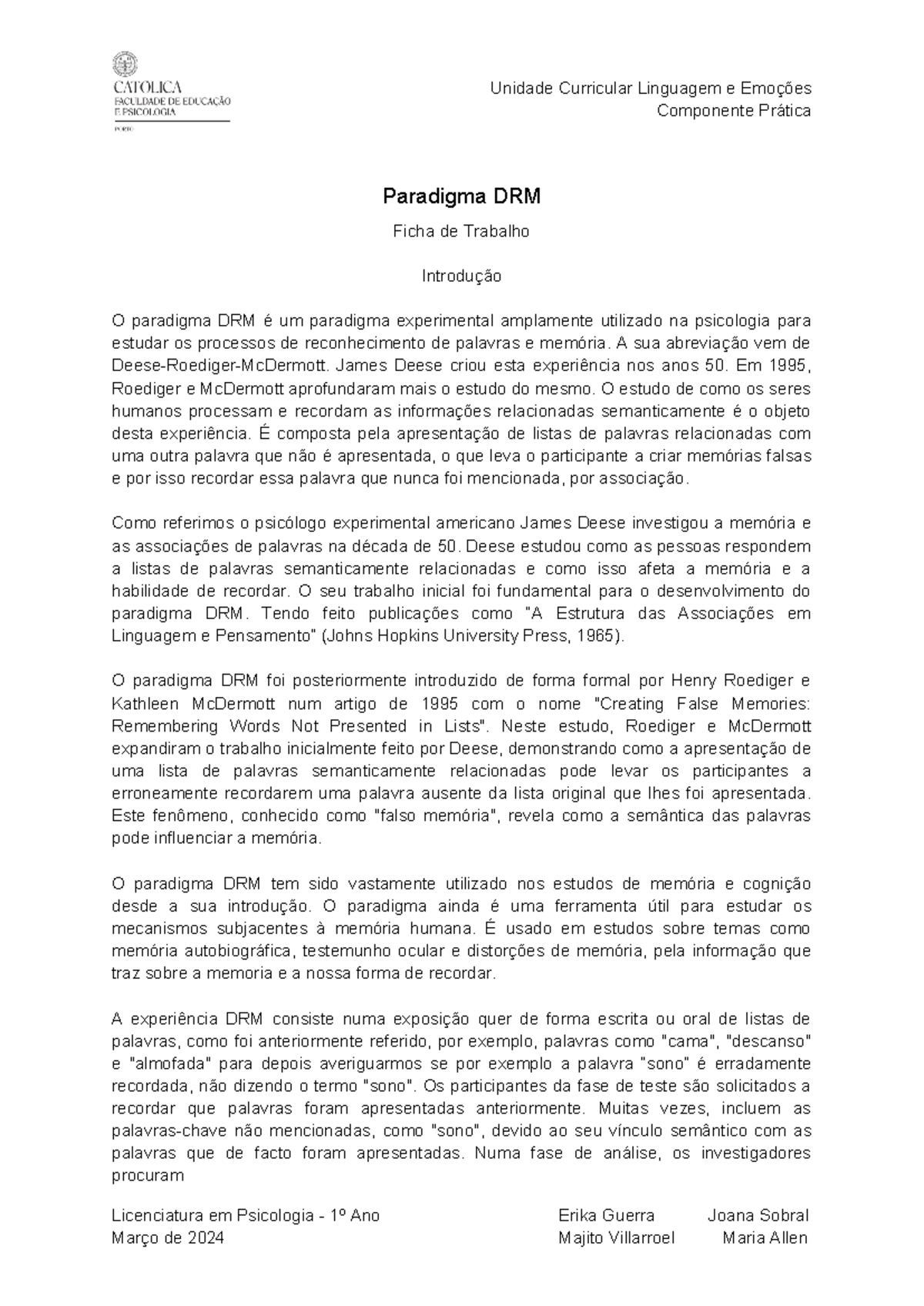 Paradigma DRM - Ficha de Trabalho - Componente Prática Paradigma DRM ...