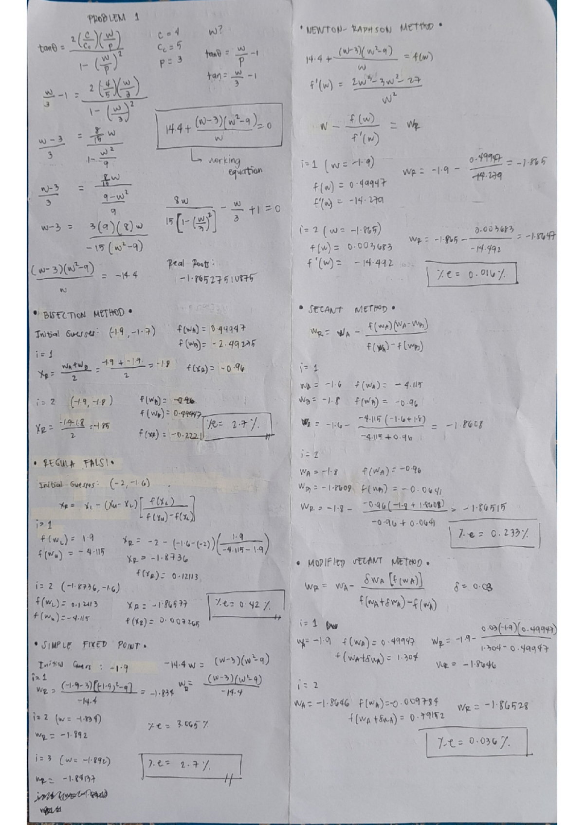Computer Applications - Sample Solution - PROBLEM 1 tant 2(c)(w) w ...