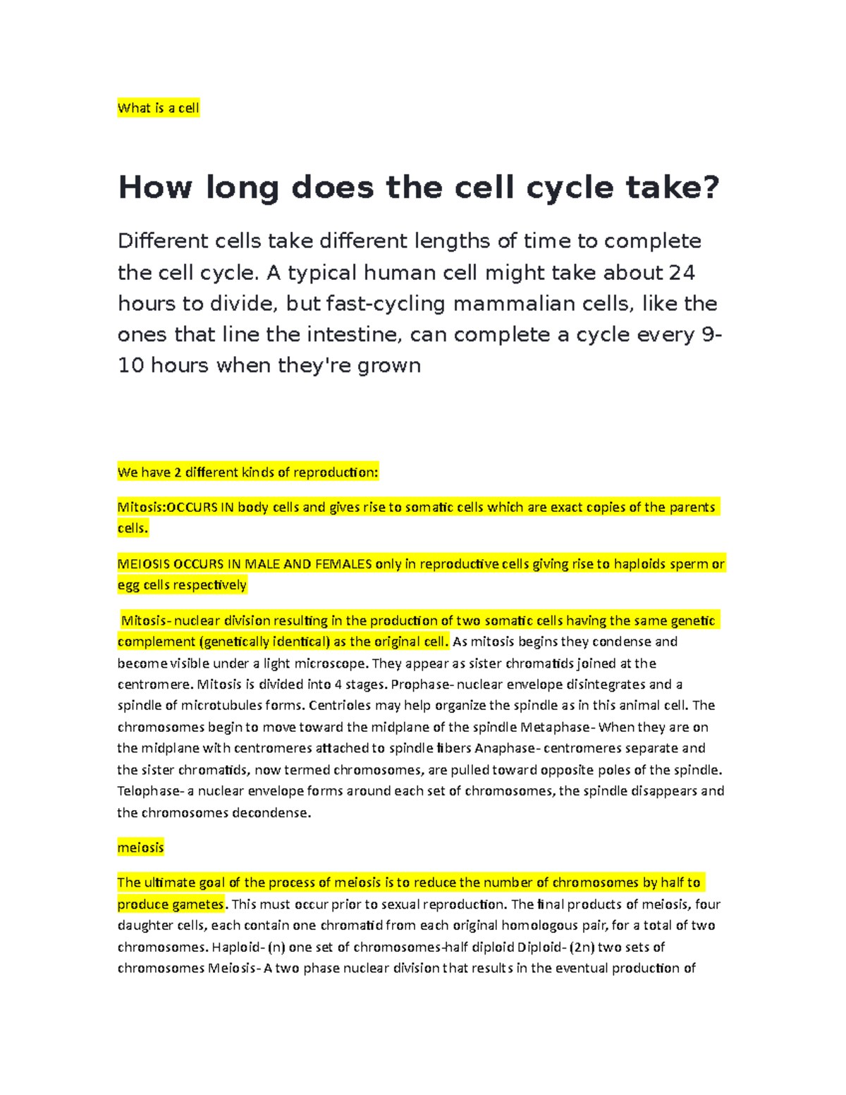 Cell cycle - Informacion del proceso celular - What is a cell How long ...