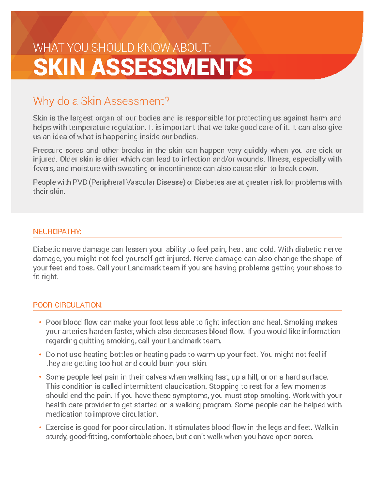 Skin Assessments - resources - Why do a Skin Assessment? Skin is the ...