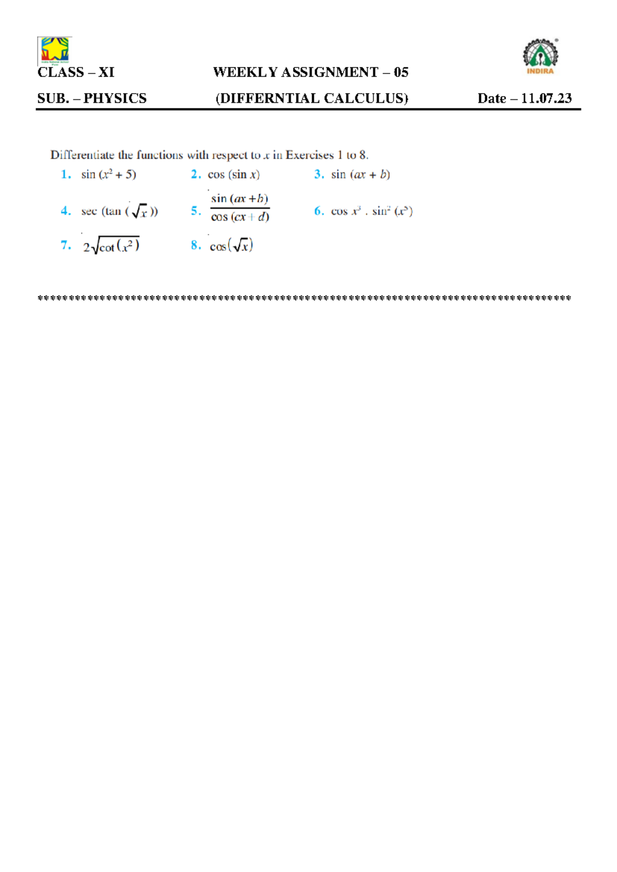 Differential Calculus - Mathematics: Analysis and Approaches HL - CLASS ...