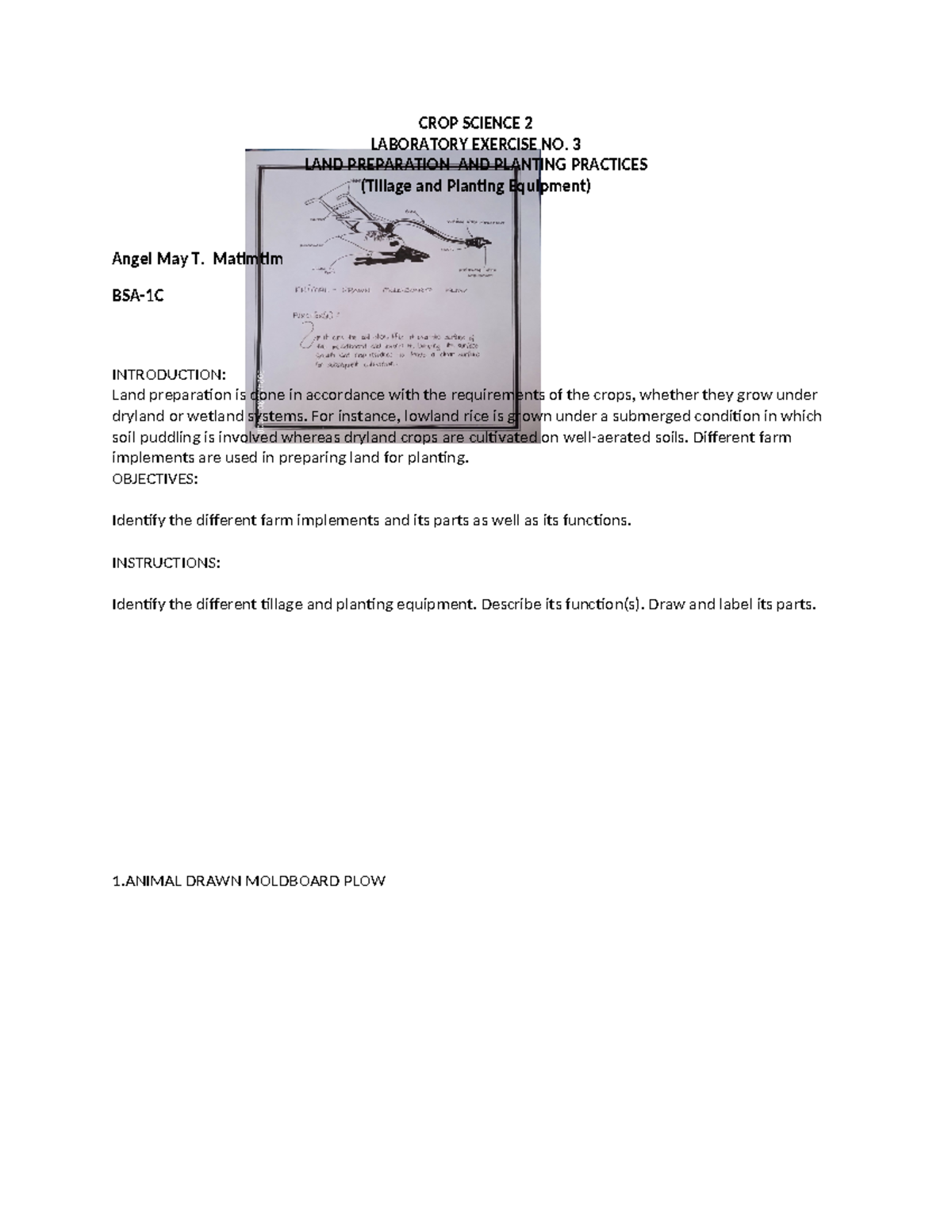 CROP Science 2-WPS Office - CROP SCIENCE 2 LABORATORY EXERCISE NO. 3 ...