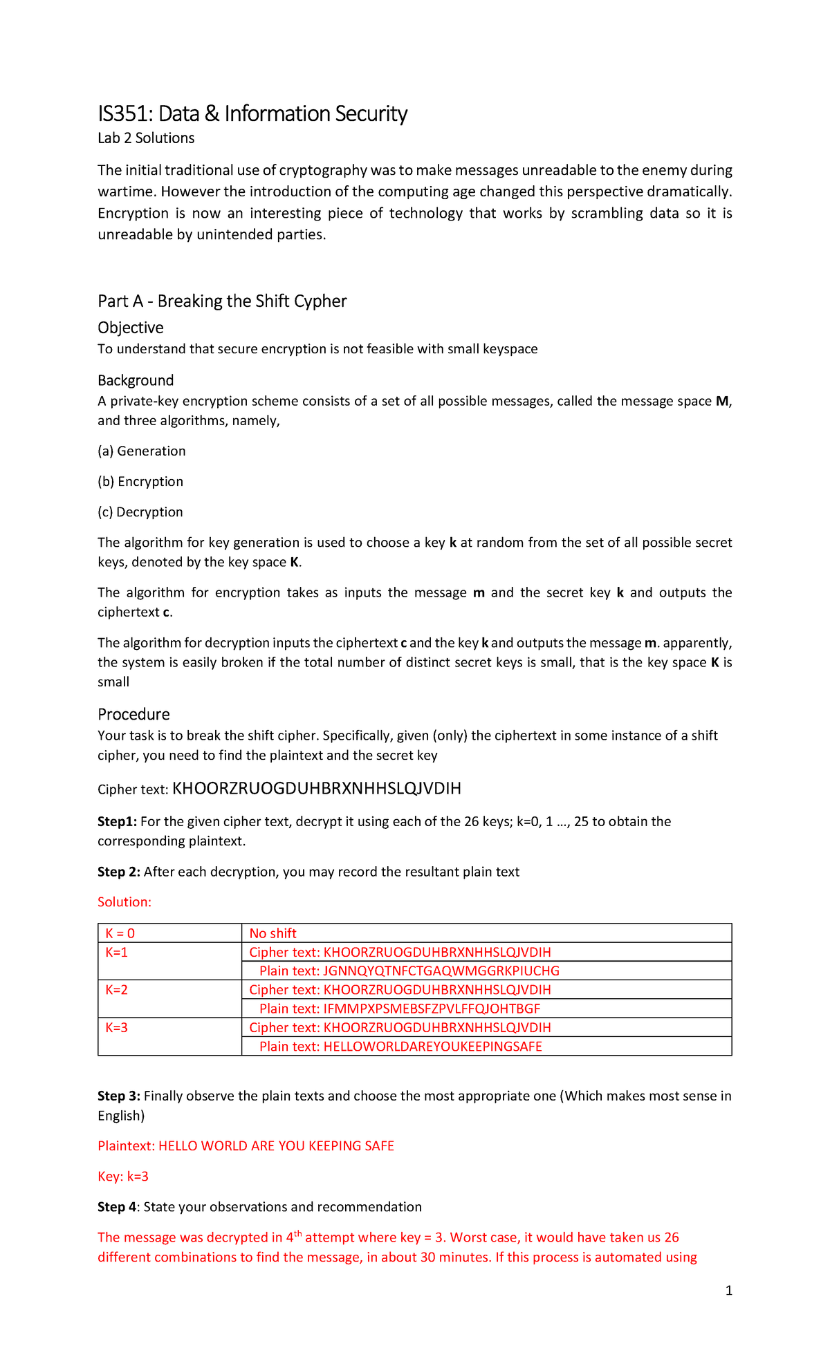 Lab 2 Solutions - IS351: Data & Information Security Lab 2 Solutions ...