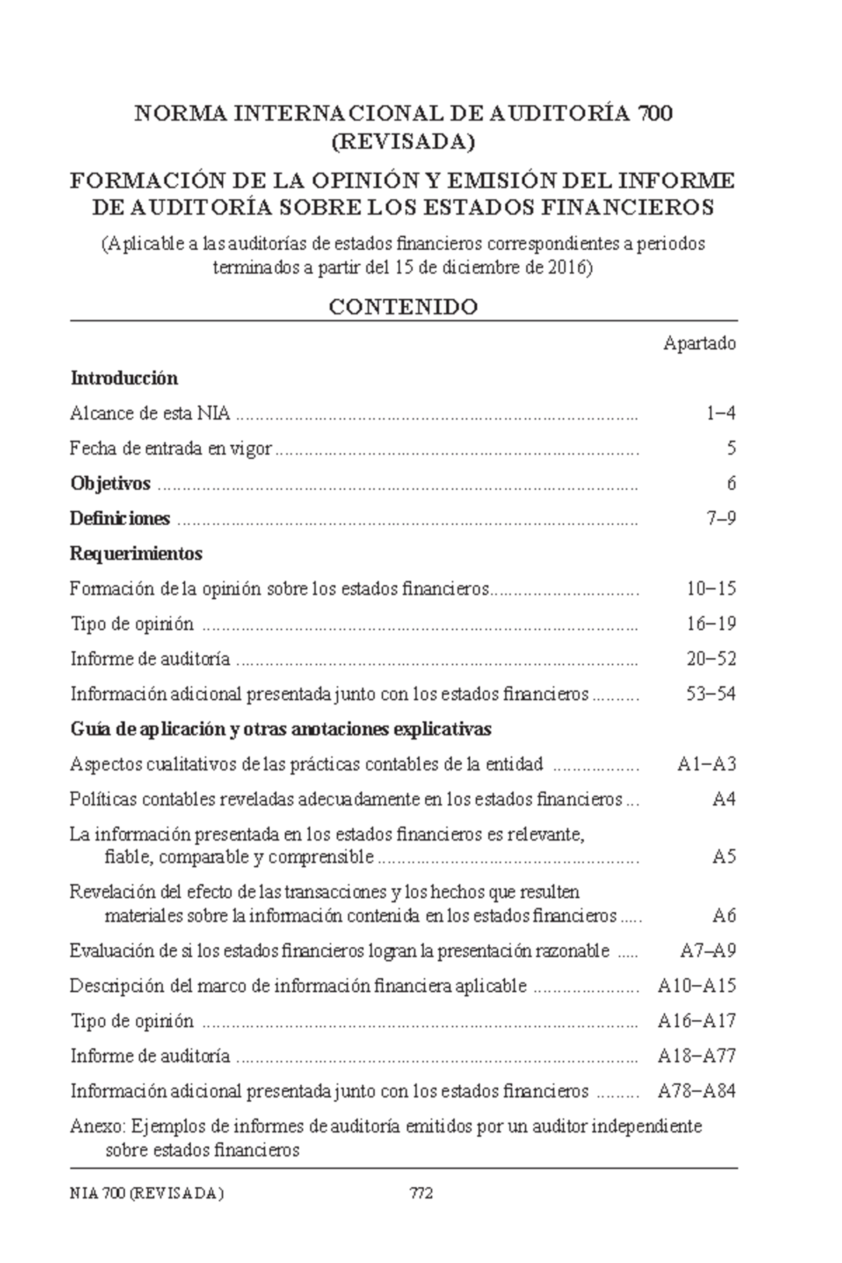 NIA 700 COMPLETA - NORMA INTERNACIONAL DE AUDITORÍA 700 (REVISADA ...