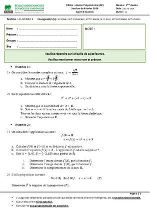 exercice en automatisme - Page 1 Travaux Dirigés 3 : GEMMA Exercice 1 ...