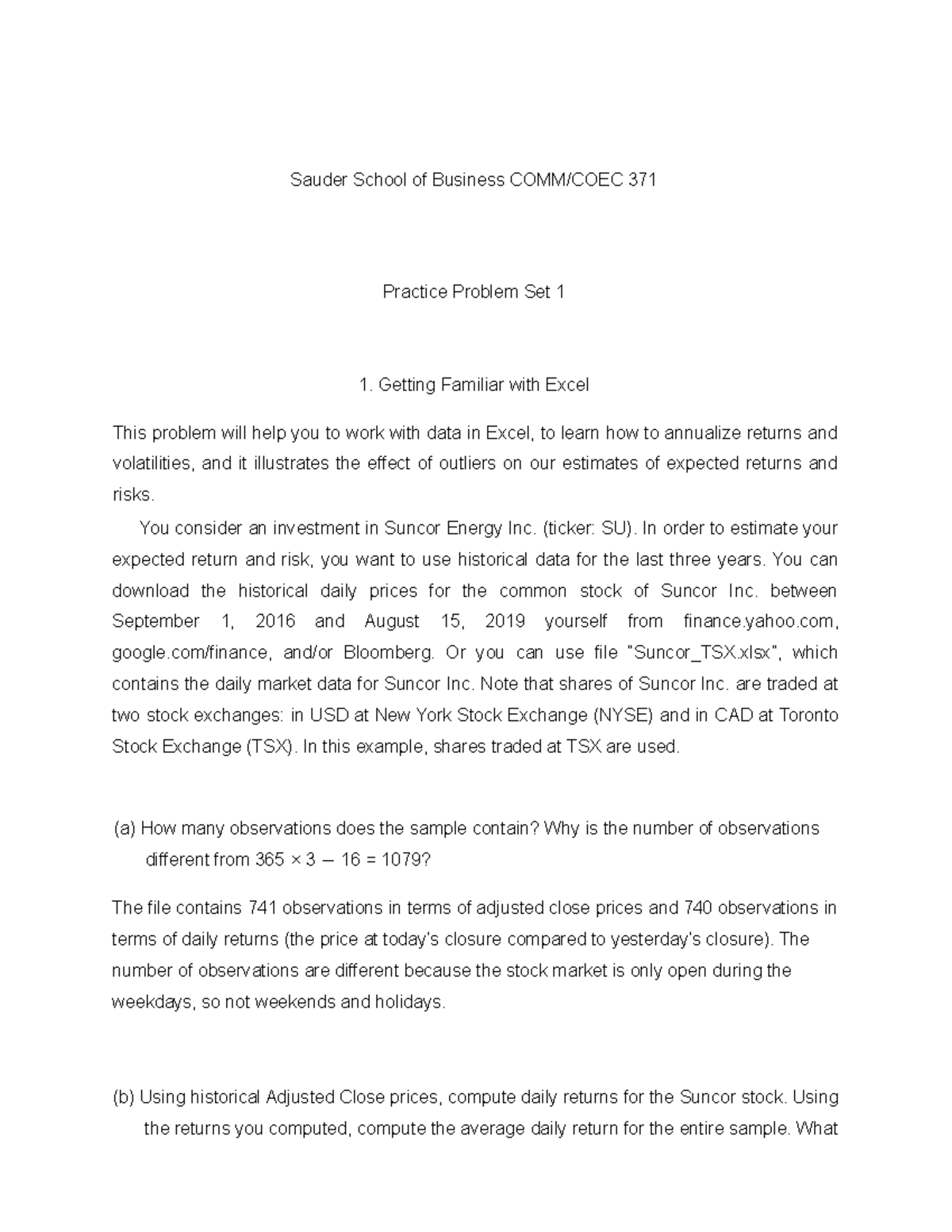 PPS1 - practice material - Sauder School of Business COMM/COEC 371 ...