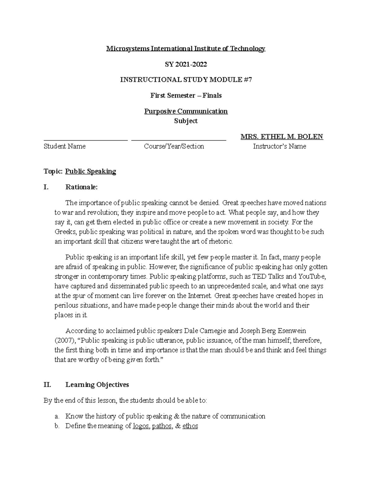 [Template] Module 7 - Purposive COMM - Microsystems International ...