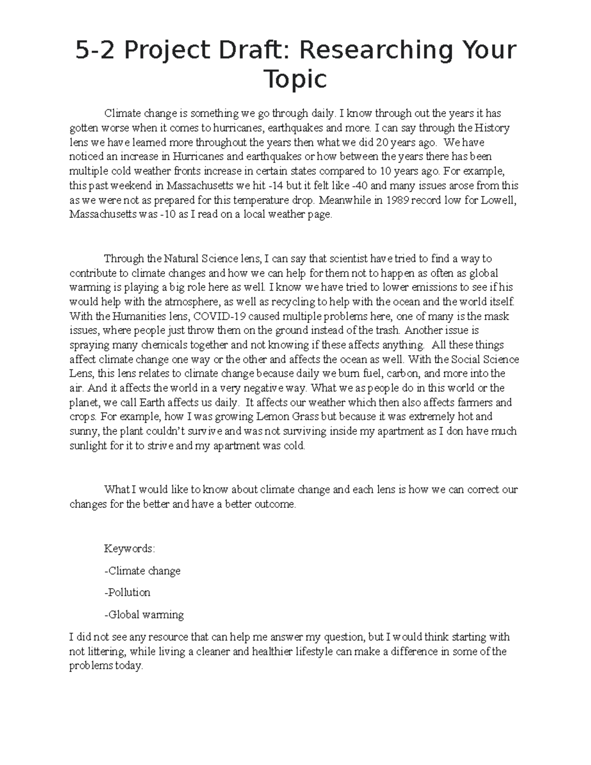 5-2 Project Draft - Researching Your Topic - 5-2 Project Draft ...