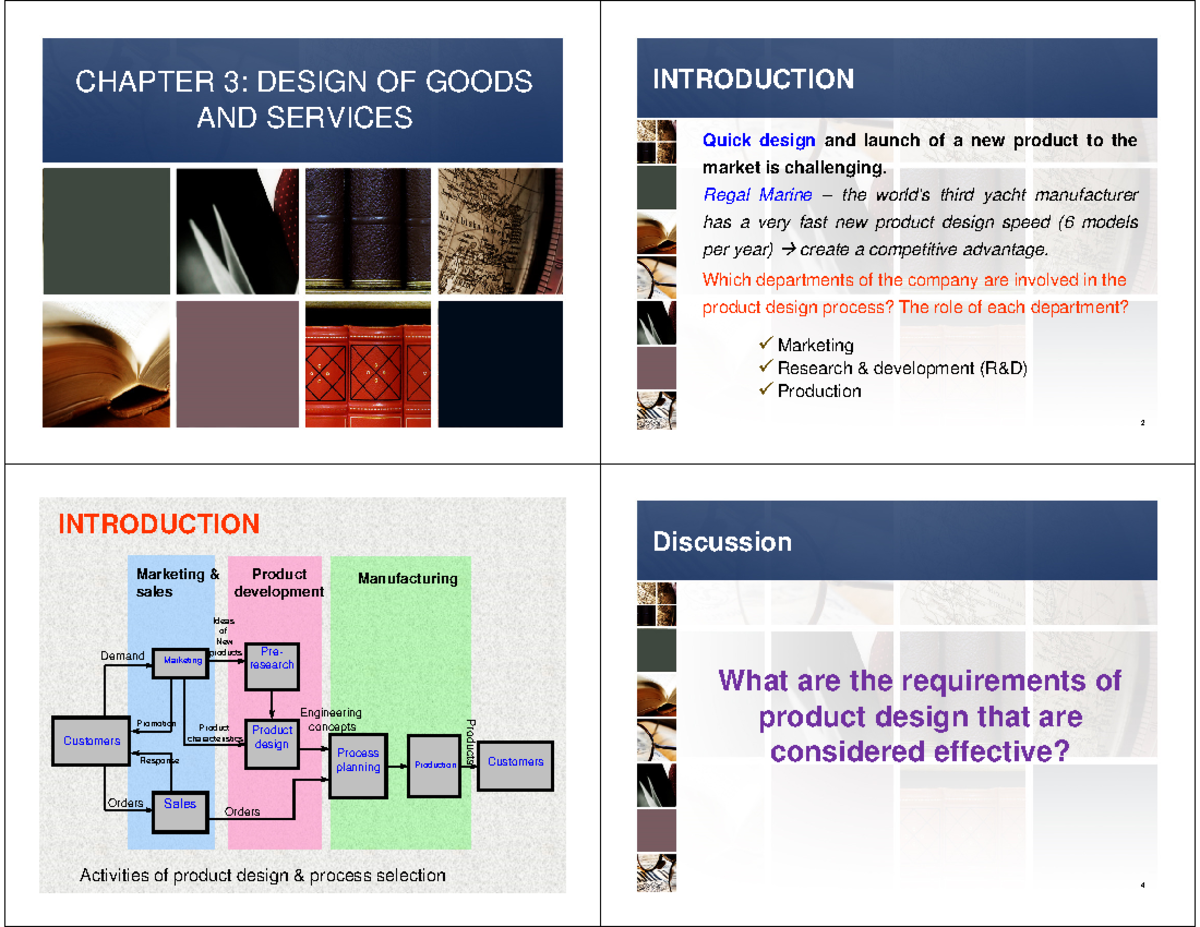 3. Chapter 3 - Product design - CHAPTER 3: DESIGN OF GOODS AND SERVICES ...