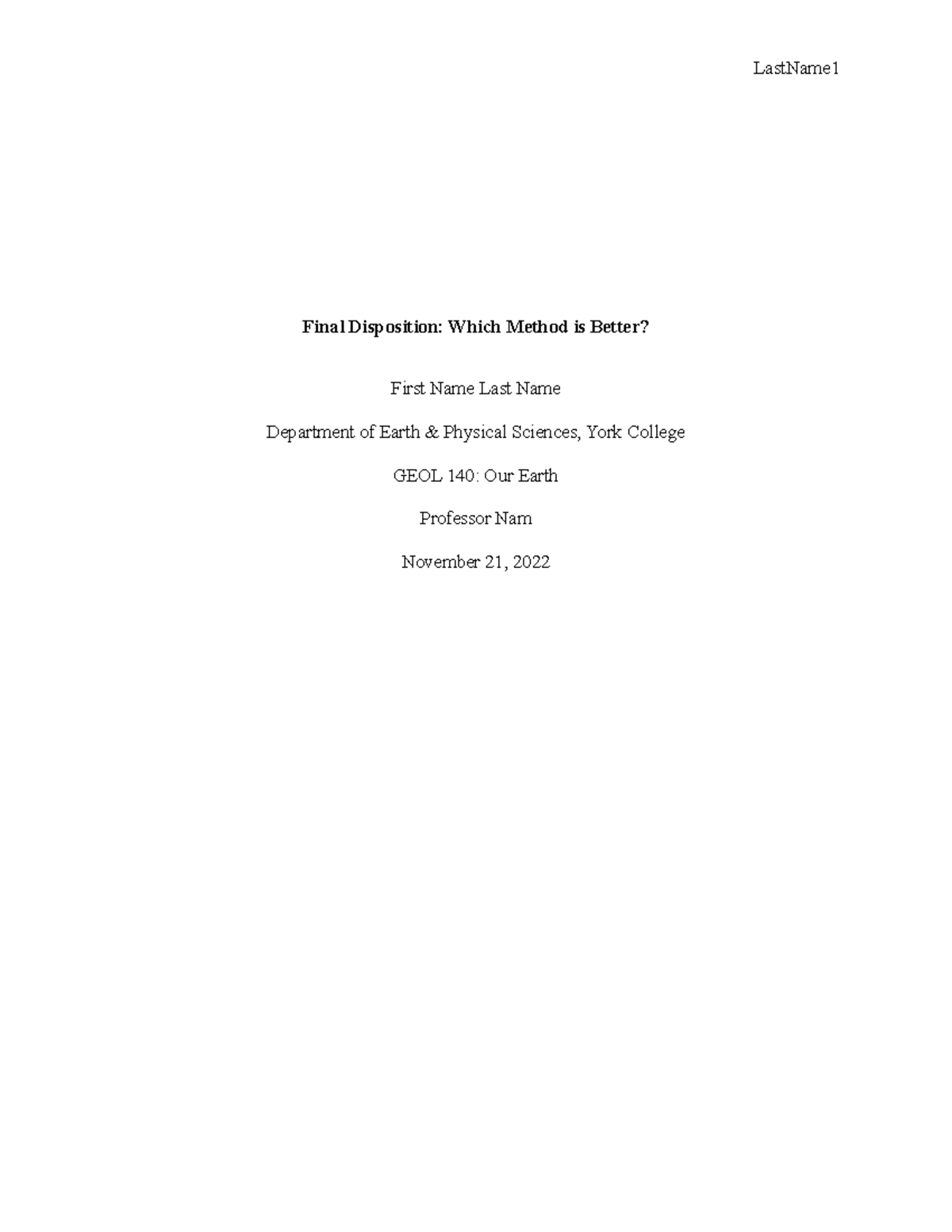 Final Disposition Which Method is Better - The last disposition, or, to ...