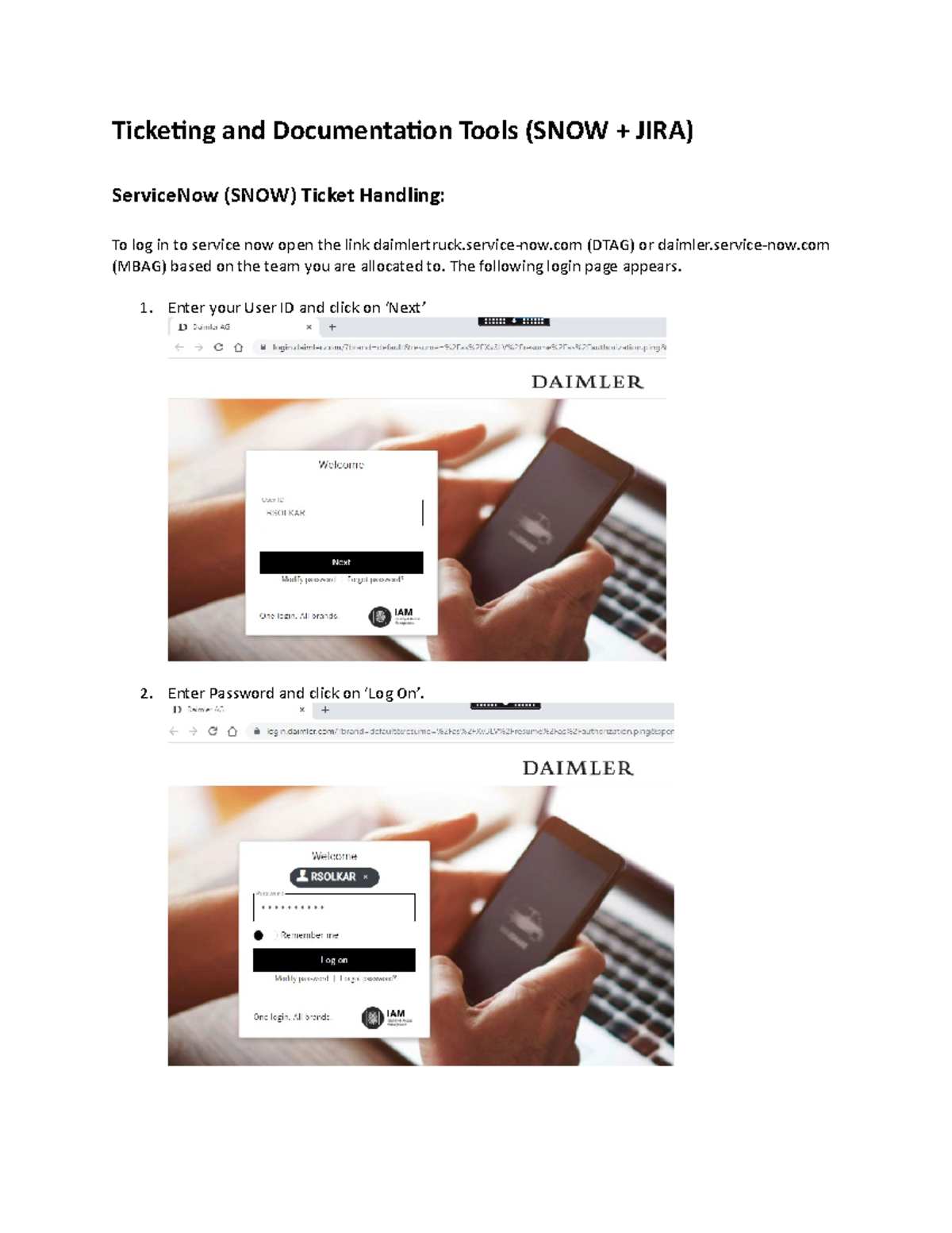 7. Ticketing and Documentation Tools ( SNOW + JIRA) - Ticketing and ...