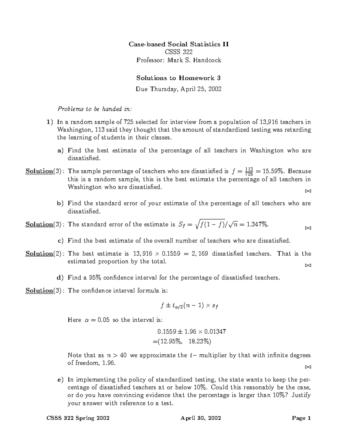 Hw3 - homework 3 - Case-based Social Statistics II CSSS 322 Professor ...