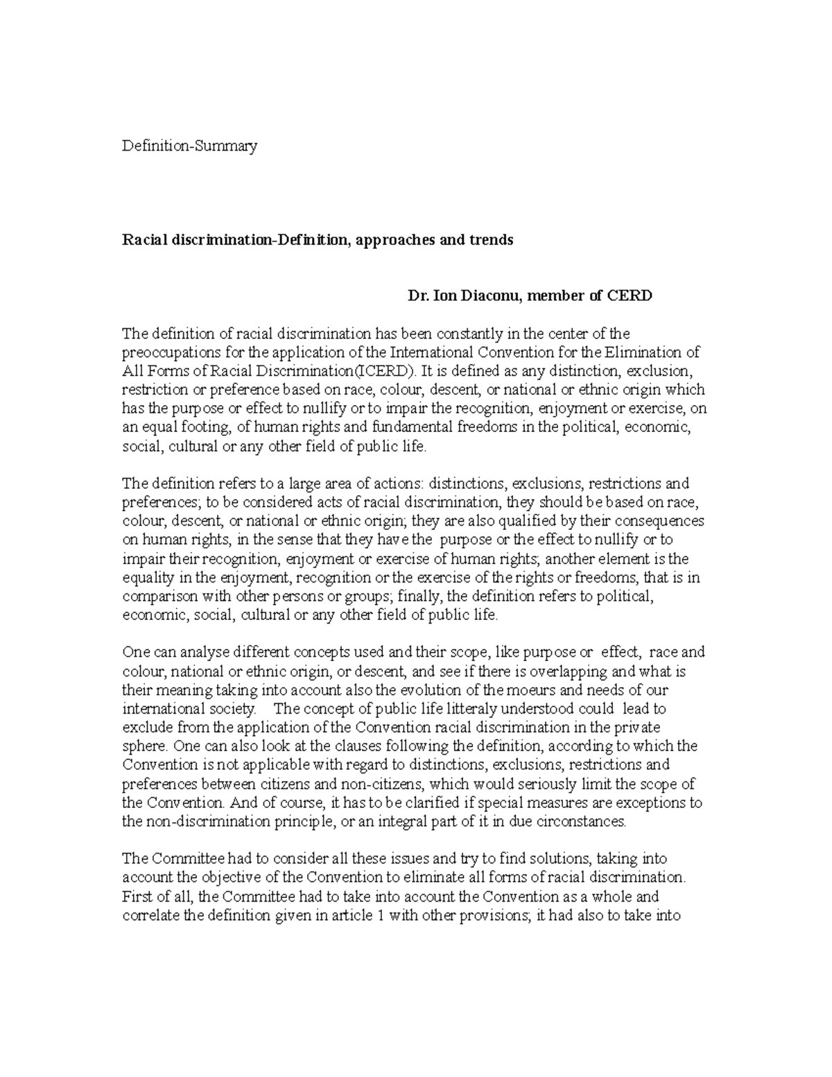 Ion Diaconu - This material serves as an insight for students on the ...