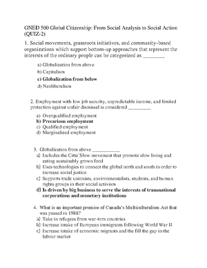 GNED 500 Global Citizenship Quiz week 3 - GNED 500 Global Citizenship ...