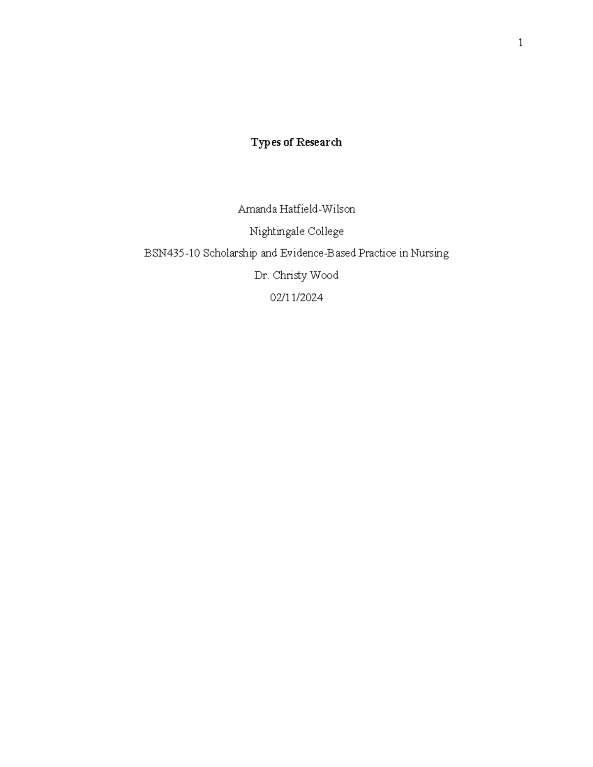 Types of Research Template - Types of Research Amanda Hatfield-Wilson ...