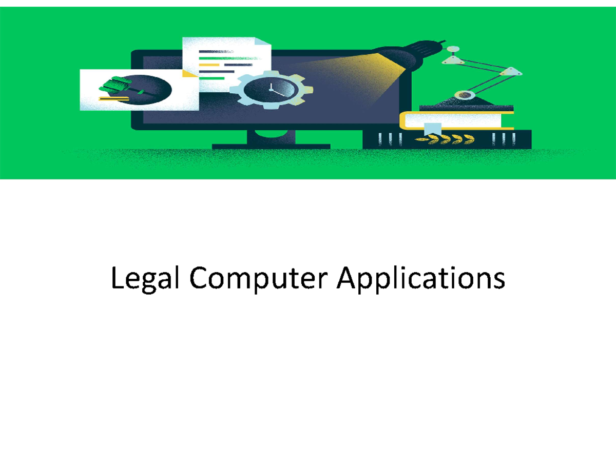 LCA - Notes on legal computer application and preparation of memorandum ...