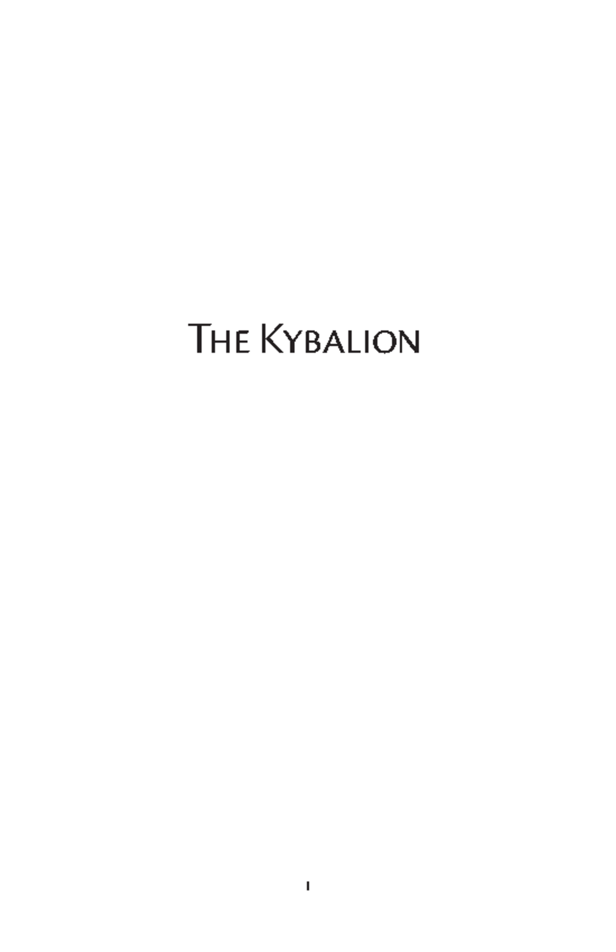 1908kybalion - dsfsf - i The Kybalion The Kybalion ii Writings The ...