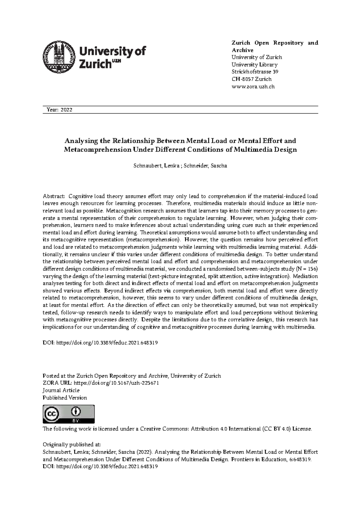 ZORA pdf - It's good for you - Zurich Open Repository and Archive ...