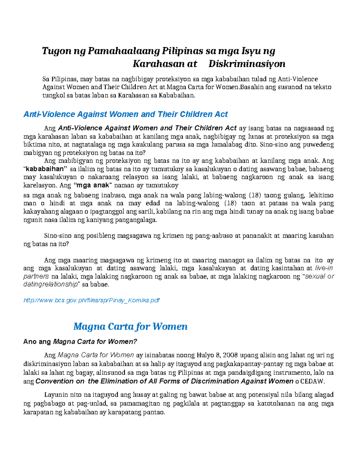 AP-10-Q3 Reading-Material-3 - Tugon ng Pamahaalaang Pilipinas sa mga ...