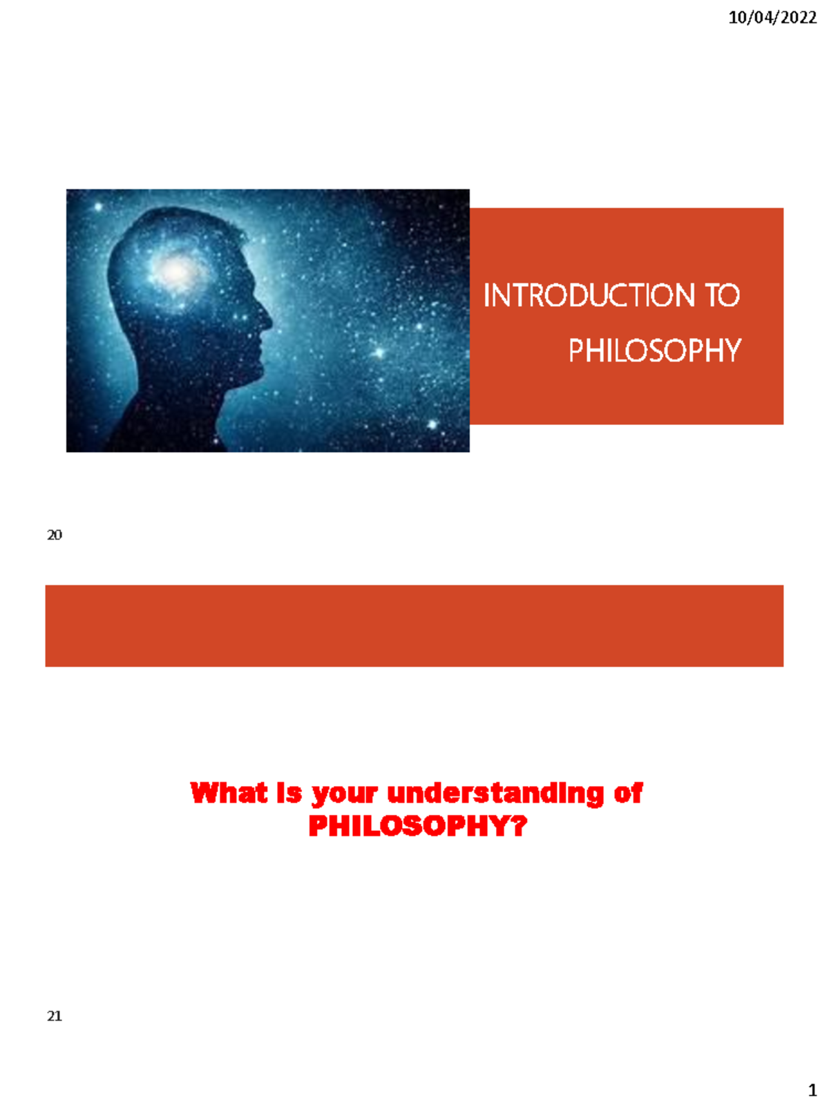 Introduction to Philosophy - ####### INTRODUCTION TO ####### PHILOSOPHY ...