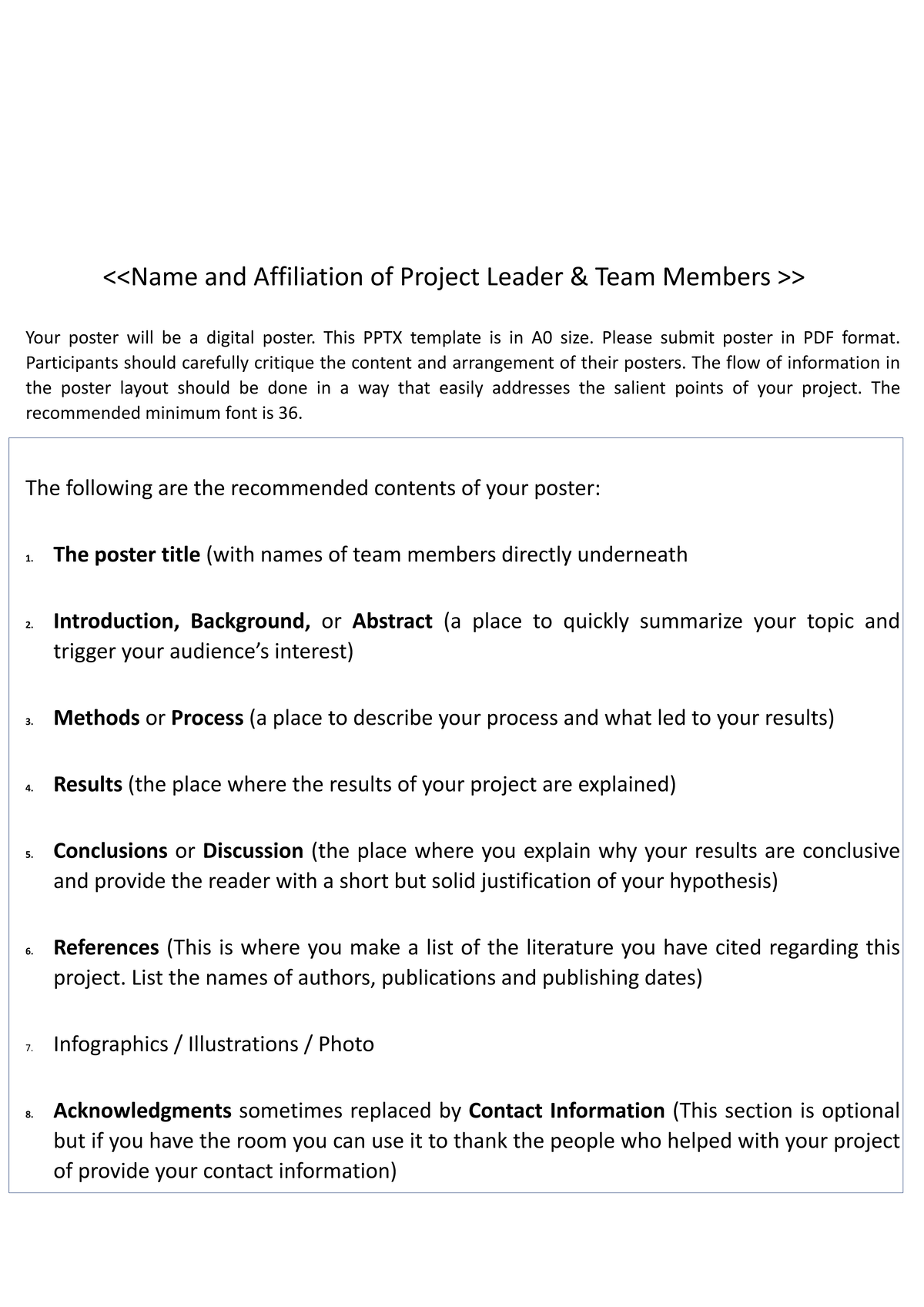 Project Poster Template