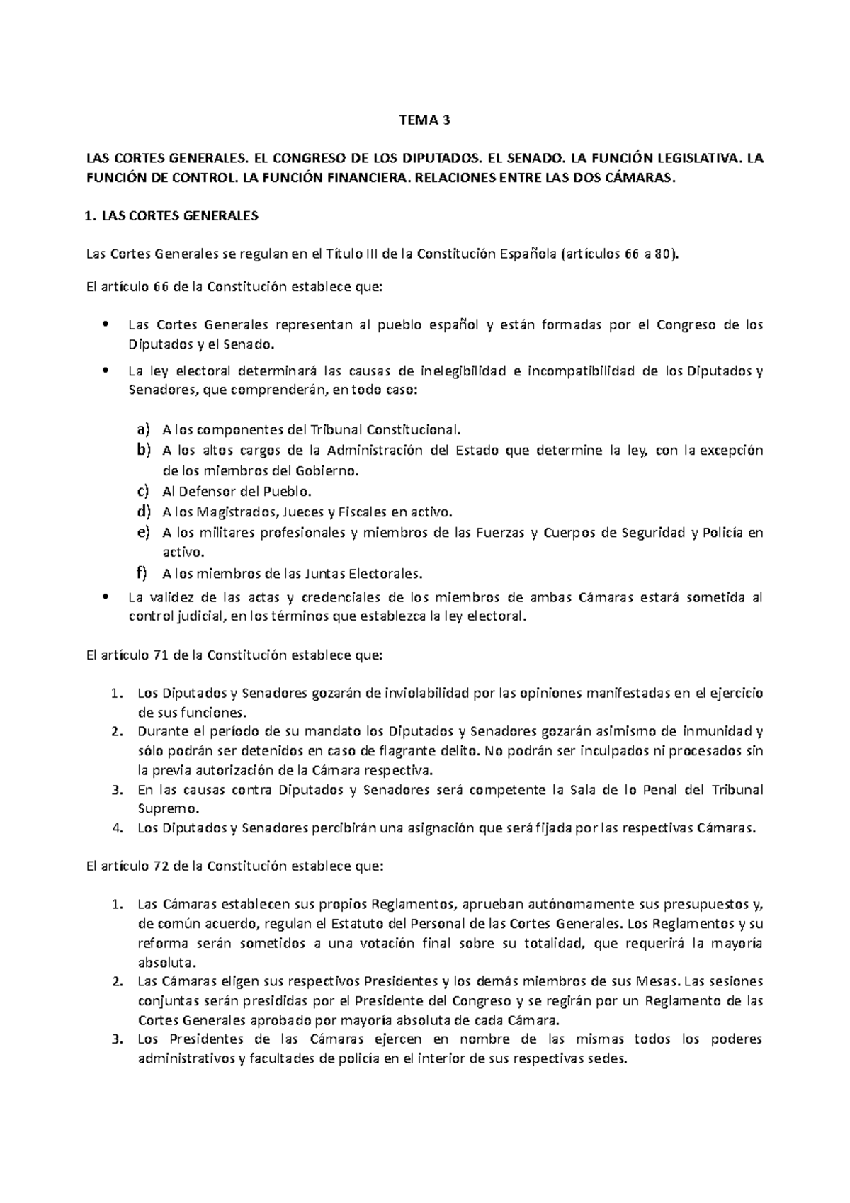 TEMA 3.- LAS Cortes Generales - TEMA 3 LAS CORTES GENERALES. EL ...