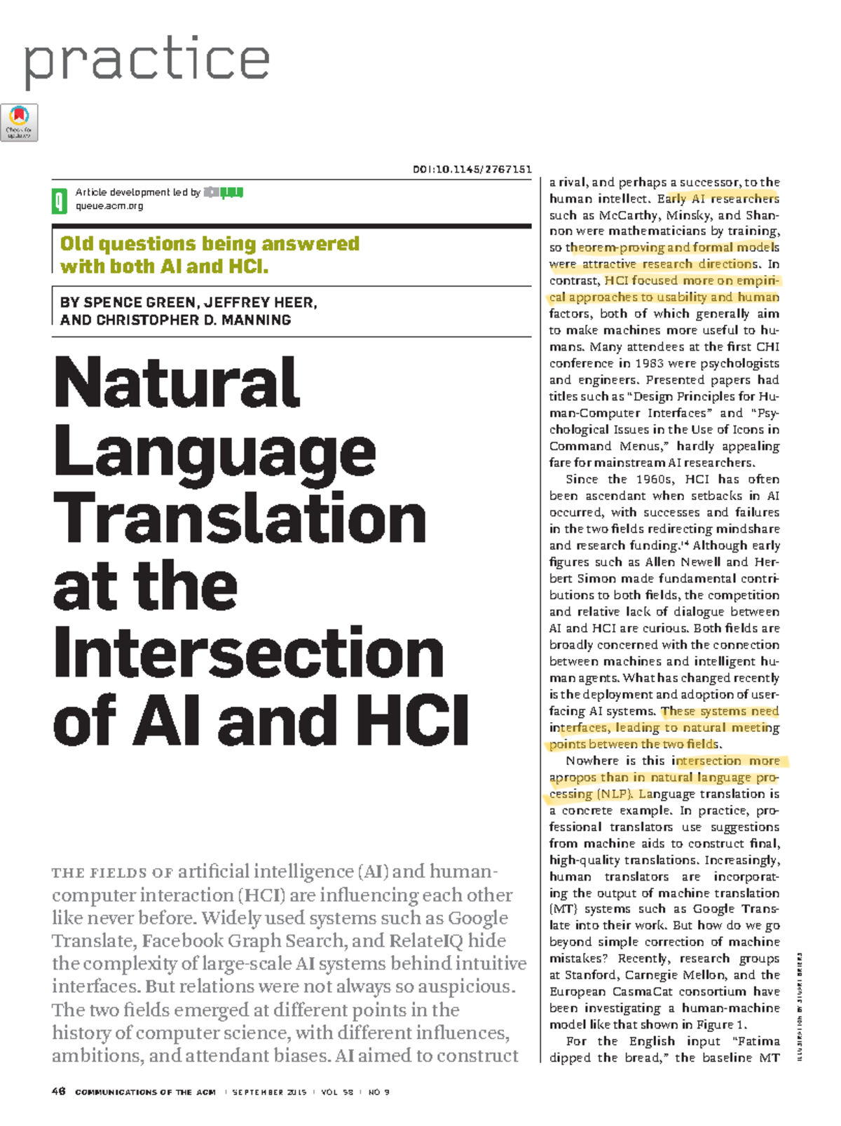 NLP RP1 - DL research paper - 46 COMMUNICATIONS OF TH E AC M | S E PT E ...