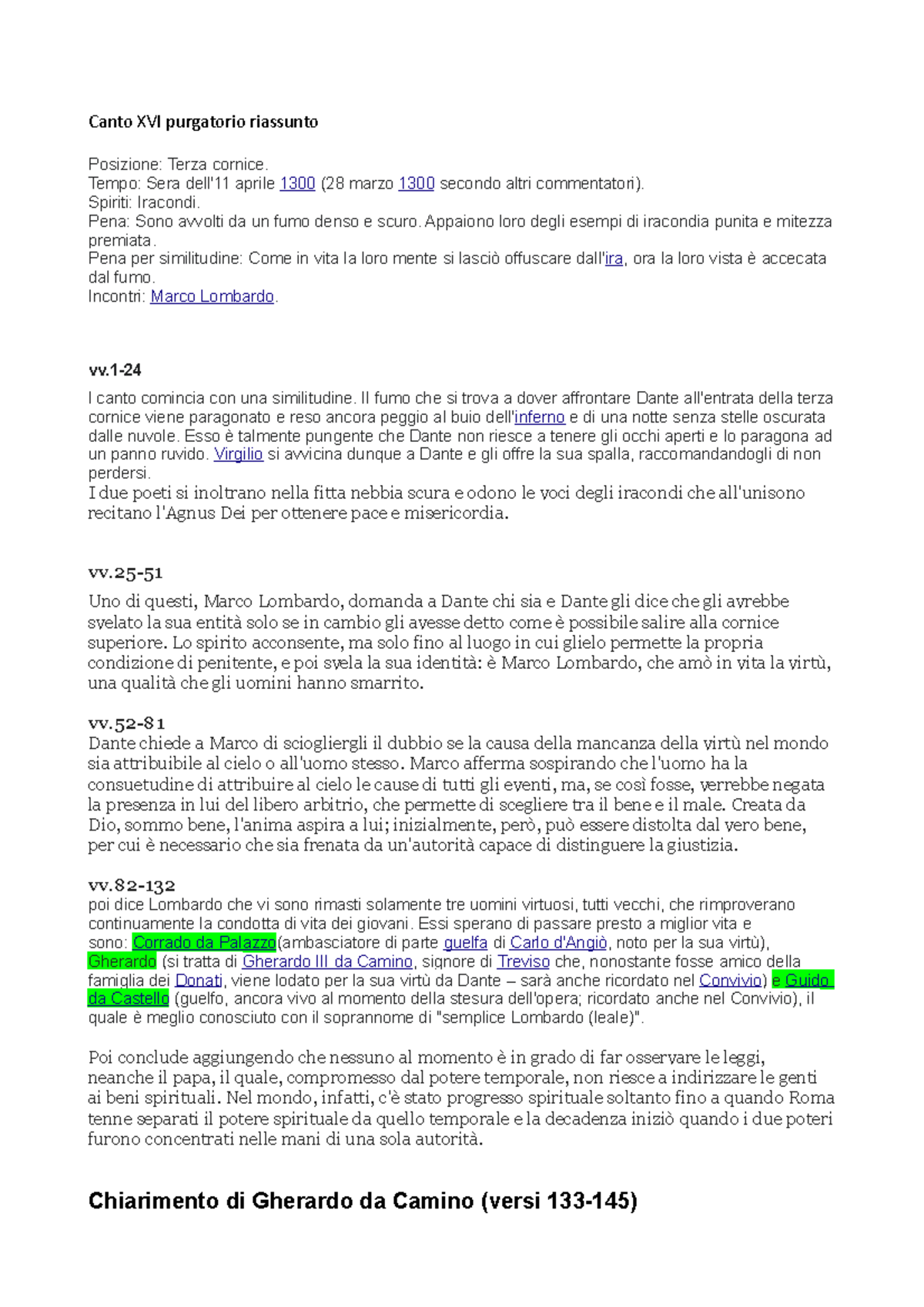 Canto XVI purgatorio riassunto - Canto XVI purgatorio riassunto ...