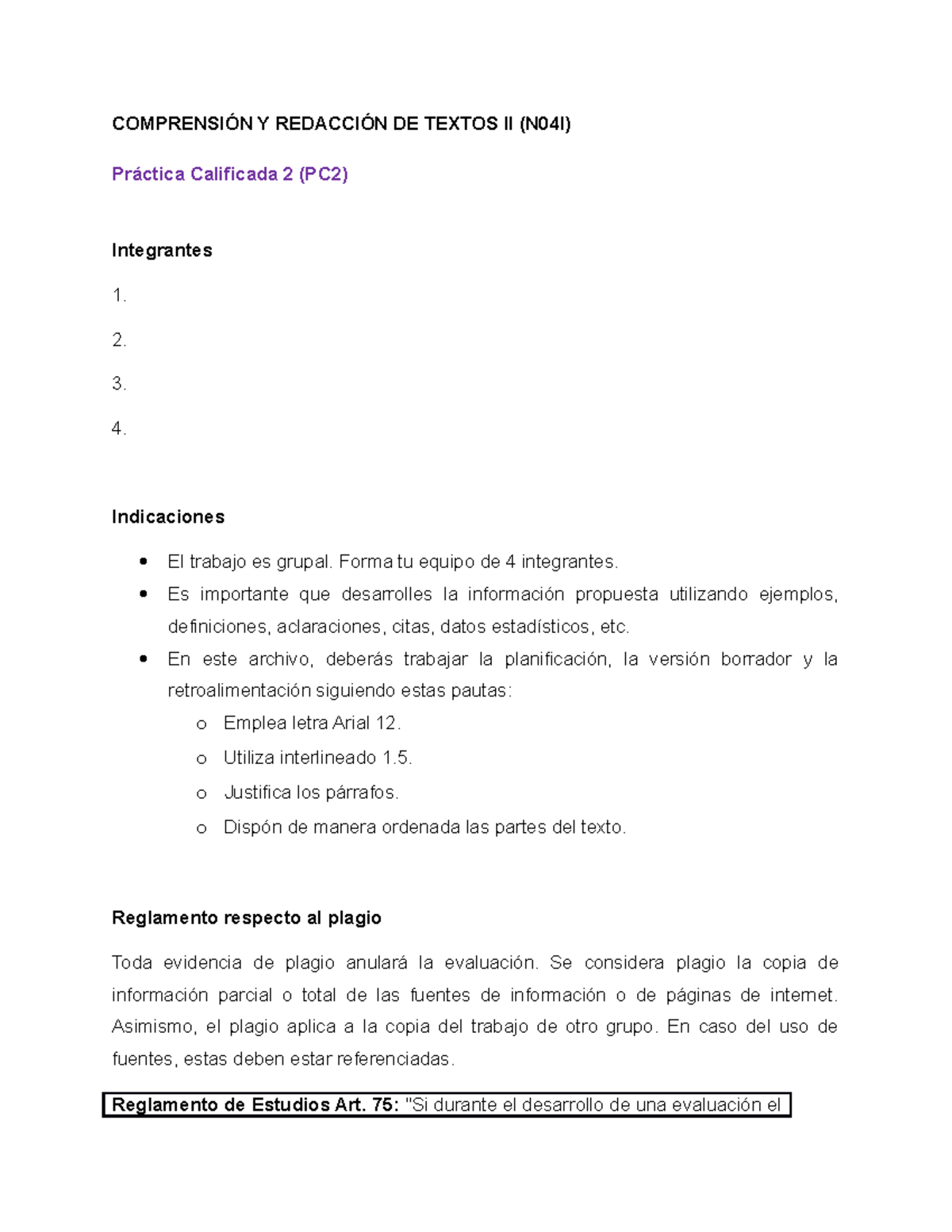 Cy RT sem 15 - Es de la semana 15 - COMPRENSIÓN Y REDACCIÓN DE TEXTOS ...