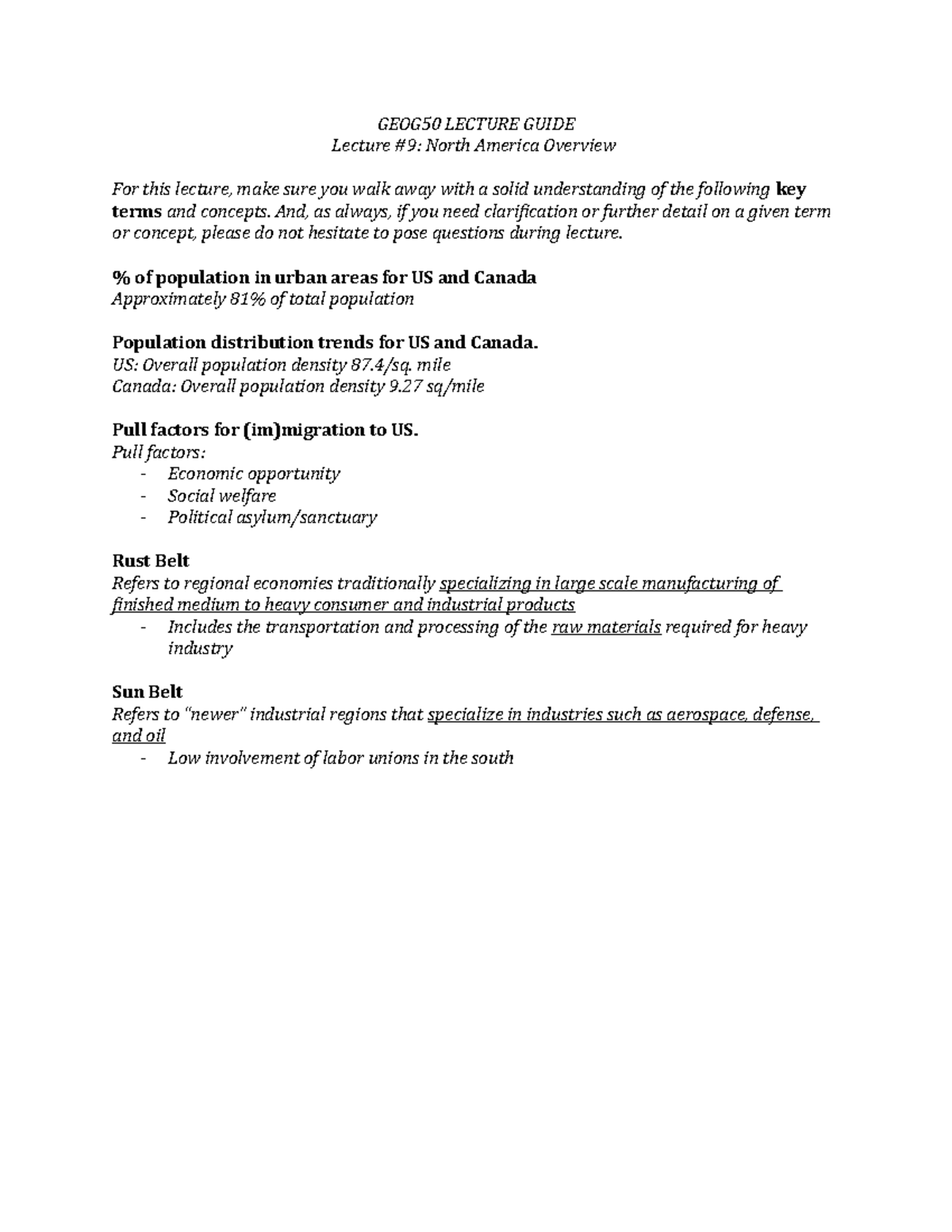 GEOG50 Lecture 9 Guide - Harlan Morehouse - GEOG50 LECTURE GUIDE ...