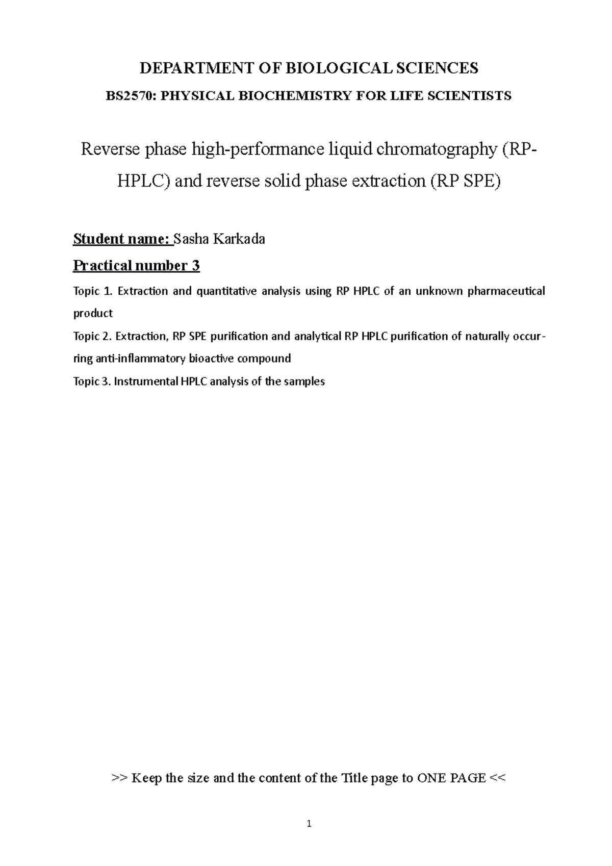 BS2570 Practical write-up template(22) - DEPARTMENT OF BIOLOGICAL ...