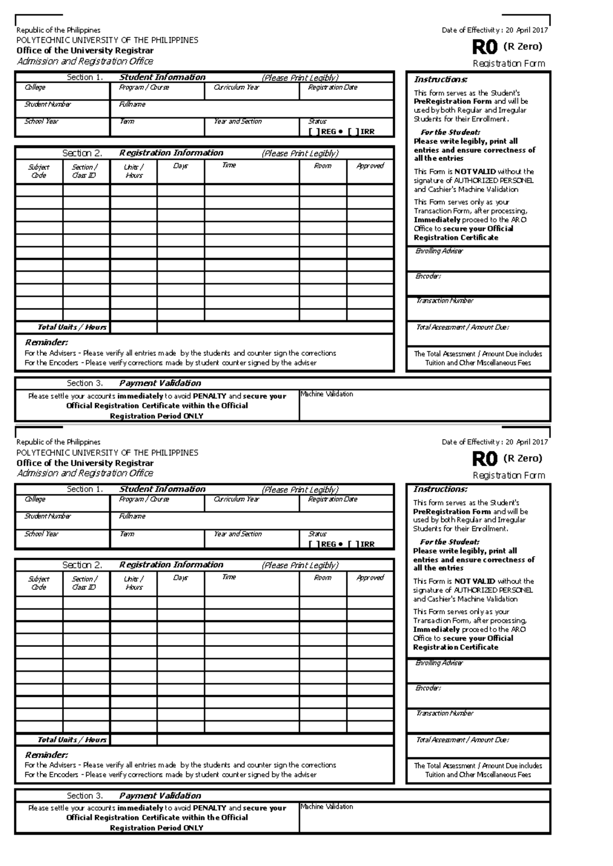 R0-form 2017 - form - Republic of the Philippines Date of Effectivity ...