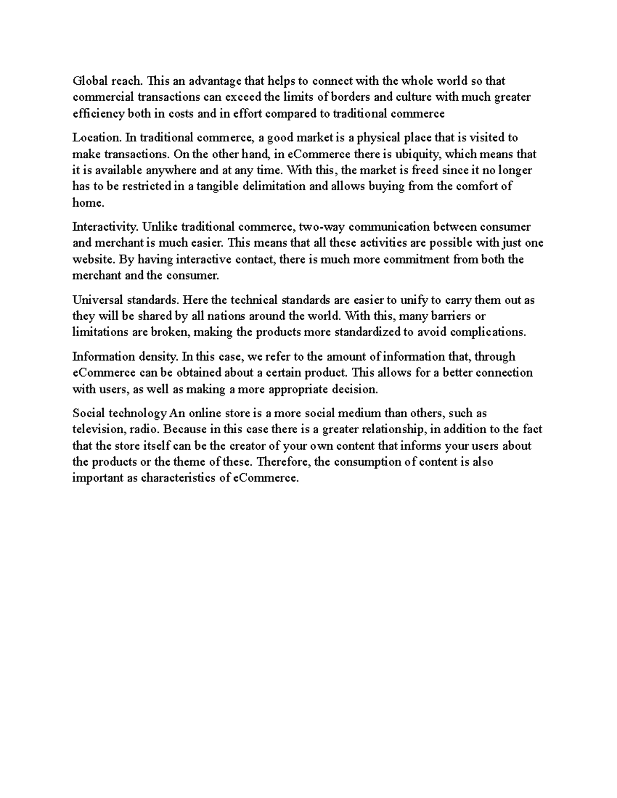 Global reach - Apuntes 20 - Global reach. This an advantage that helps ...