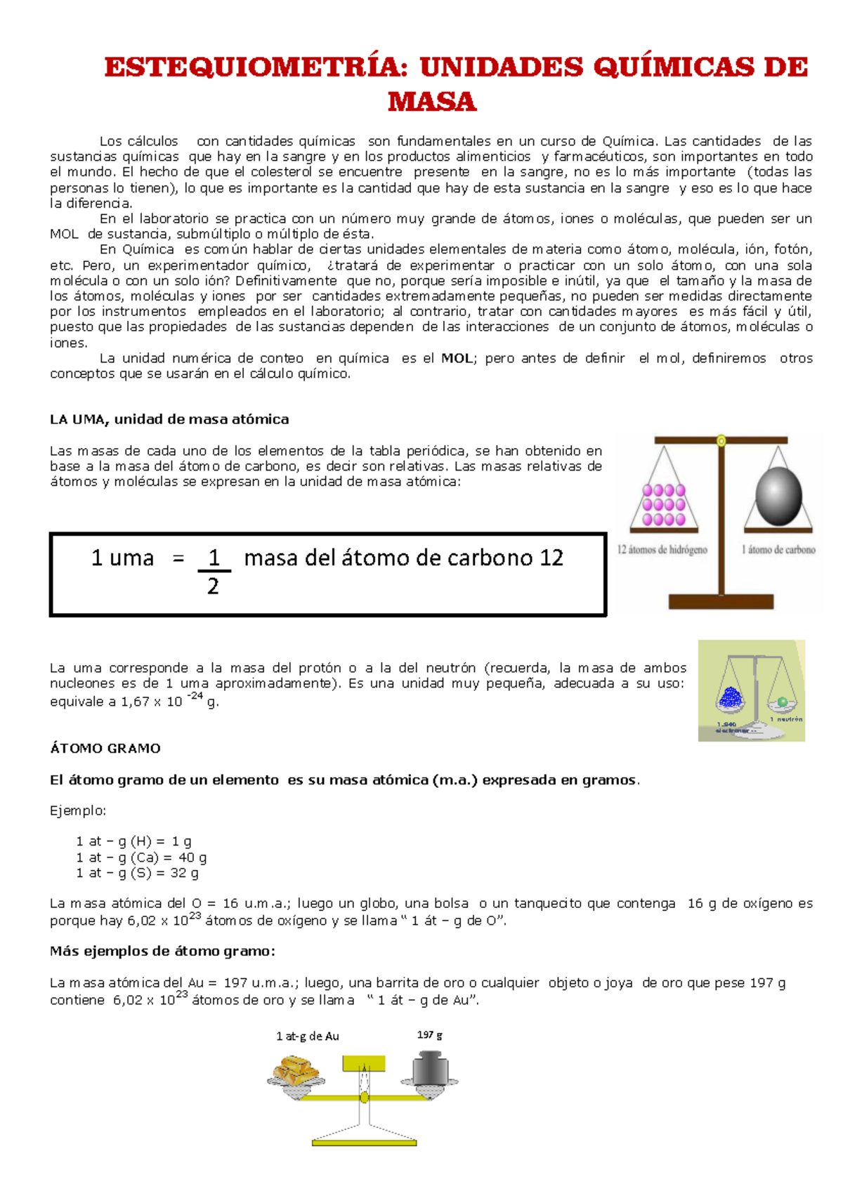 280667159 Estequiometria Unidades Quimicas de Masa - ESTEQUIOMETRÍA: UNIDADES QUÍMICAS DE MASA ...