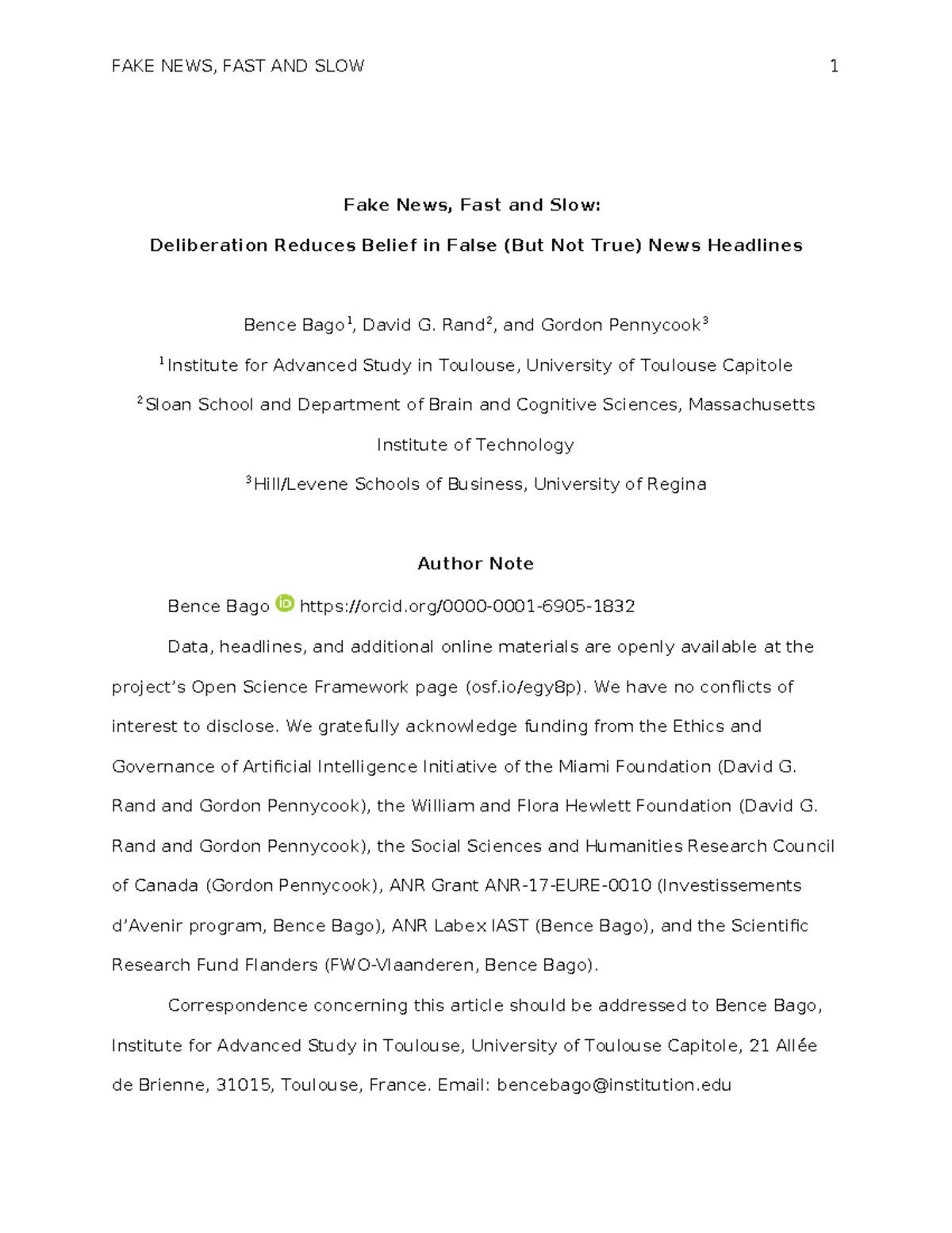 Quantitative-professional-paper - Fake News, Fast and Slow ...