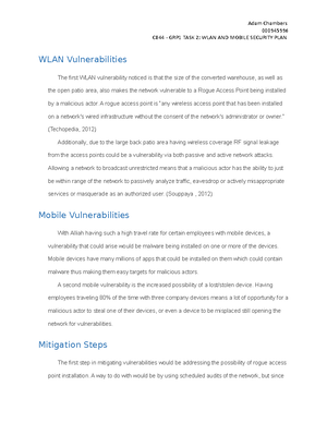 C844 Task 1 - Task 1 - A. Describe the network topology that you found ...