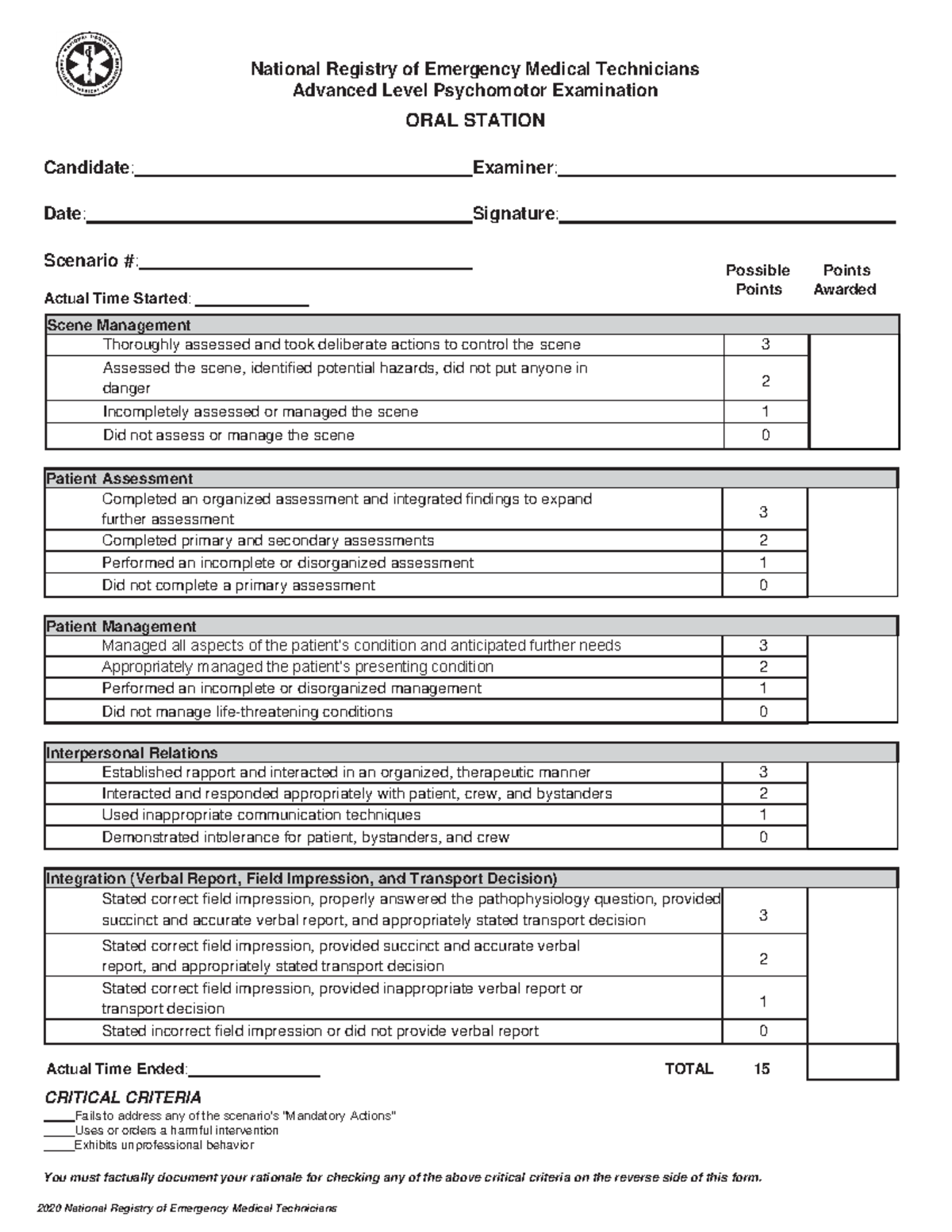 Oral-Station-v2020 1 - National Registry of Emergency Medical ...