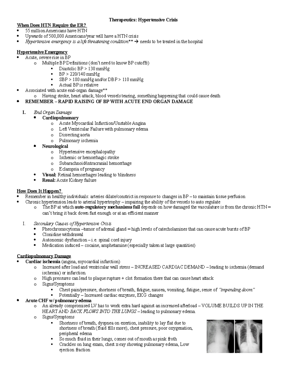 Hypertensive Crisis - Therapeutics: Hypertensive Crisis When Does HTN ...