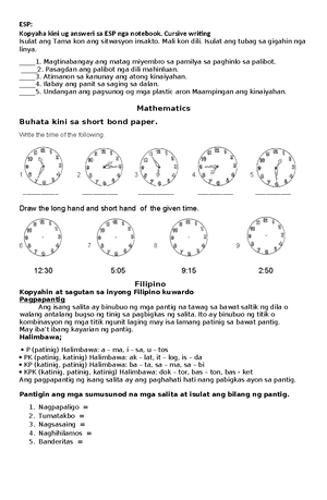 MATH 7 Q4 Performance Task 1 WK1-2 - Name: - Studocu