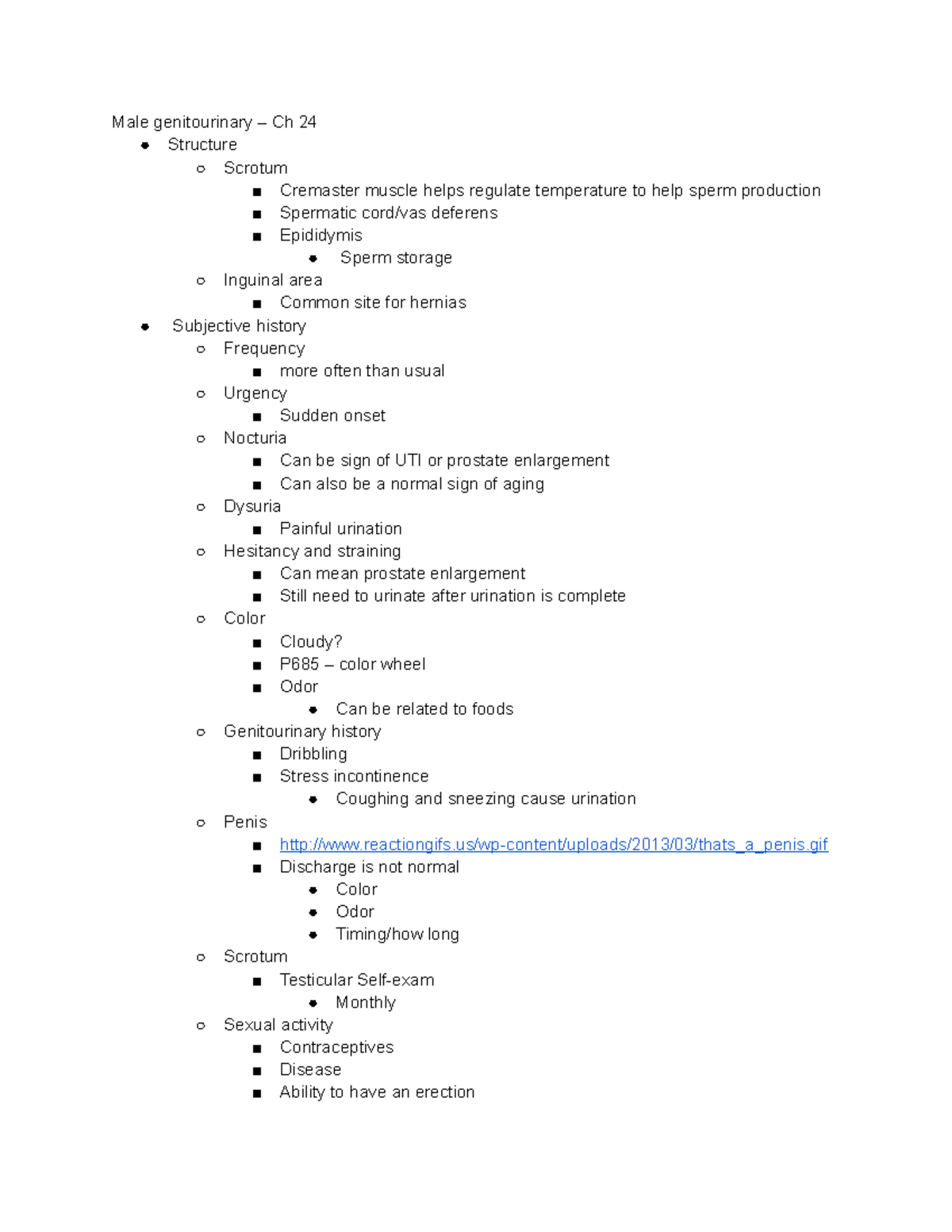 Nursing Assessment - Male Genitourinary - Male genitourinary – Ch 24 ...
