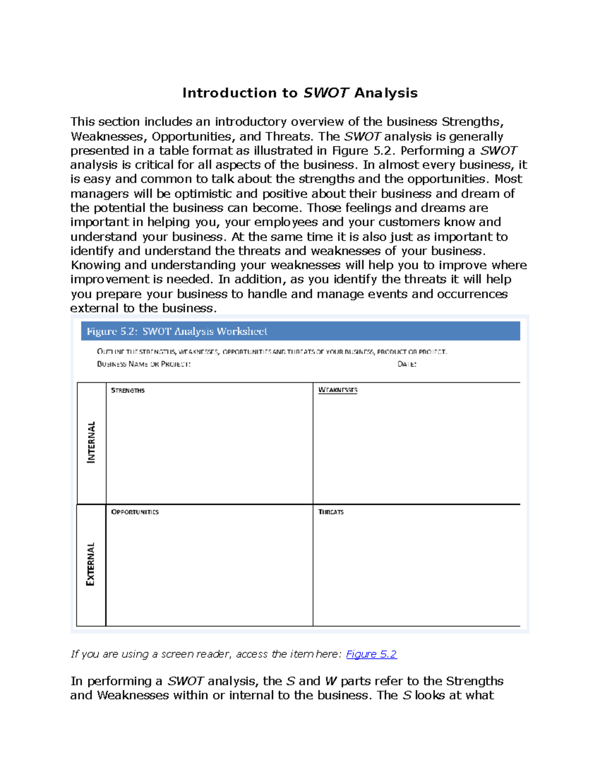 Agbus 105 document Introduction To Swotanalysis-1 - Introduction to ...