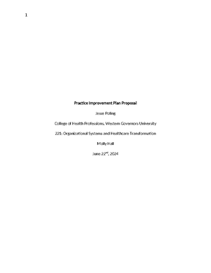 D221 Performance Assessment - D221 Practice Improvement Plan Proposal ...