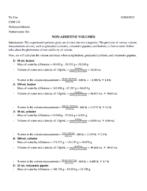 Beer's Law - Beer's Law - NAME: KHANH DO DATE: 12/20/ EXPERIMENT 10 ...