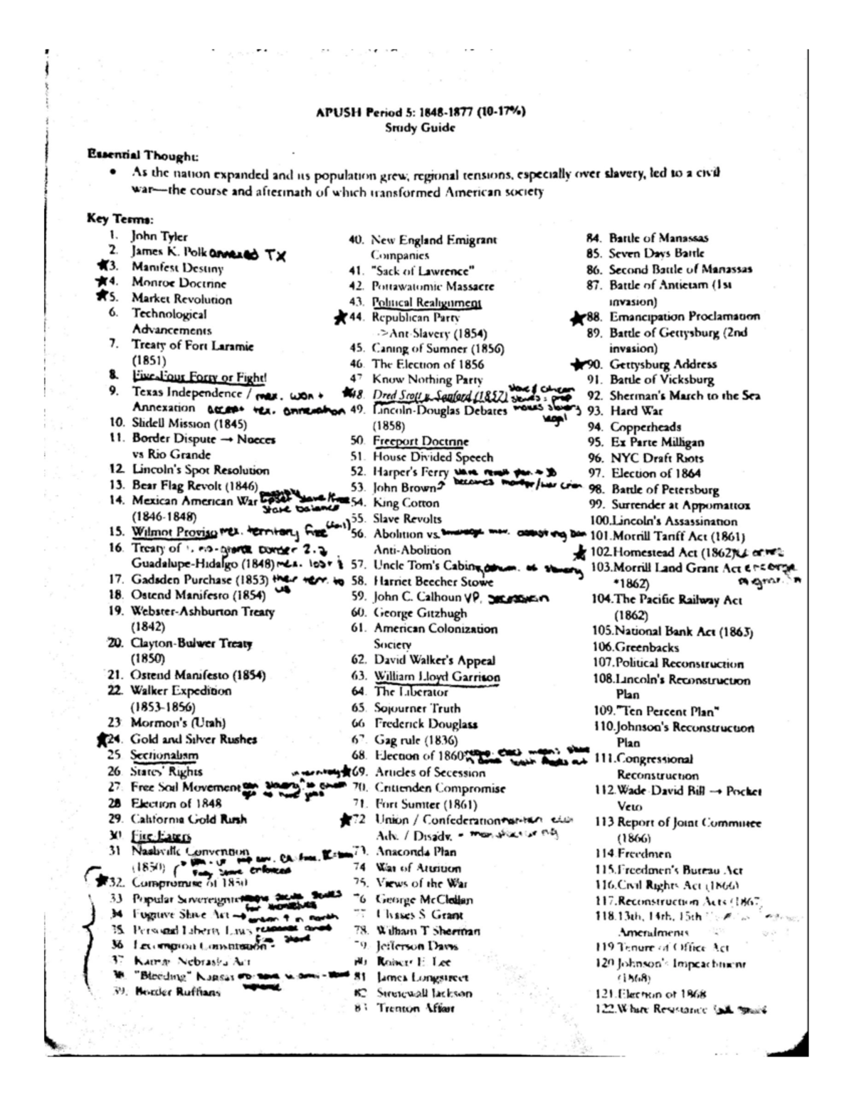 Apush Period 5 1848-1877 (10-17) - Studocu