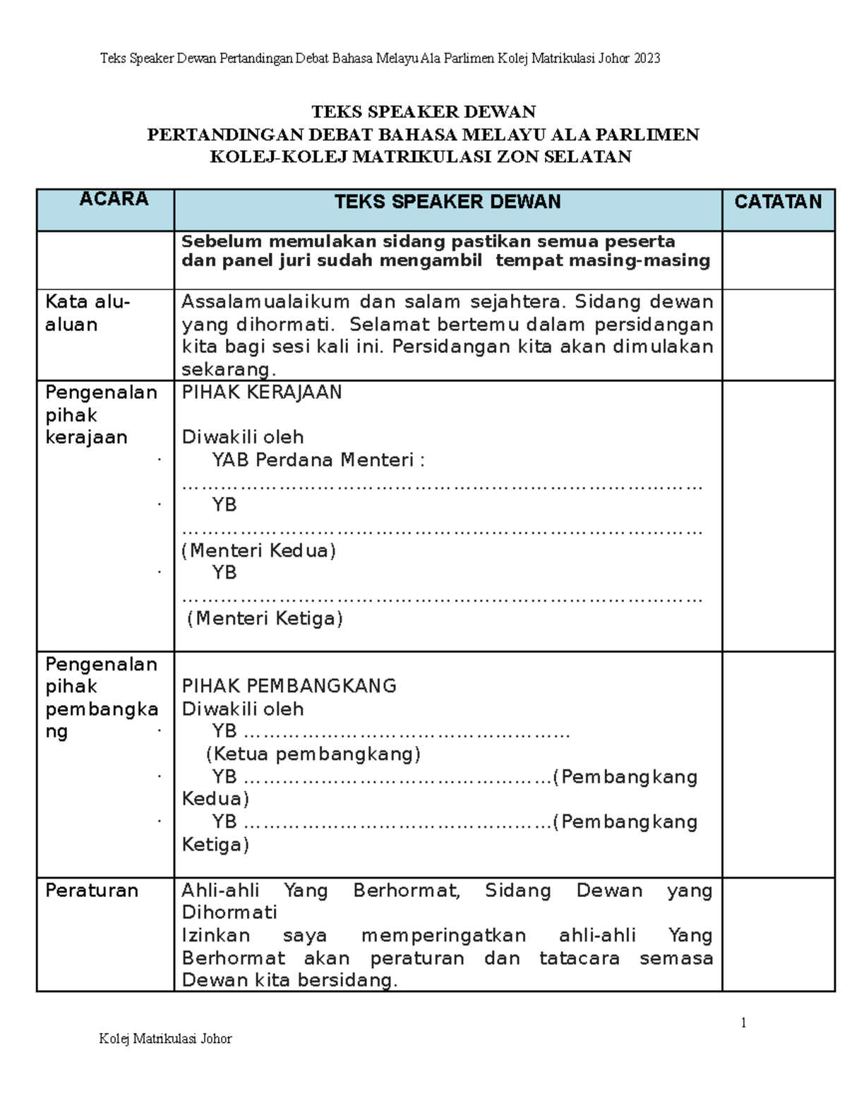 Teks speaker dewan yang telah dikemaskini - TEKS SPEAKER DEWAN ...