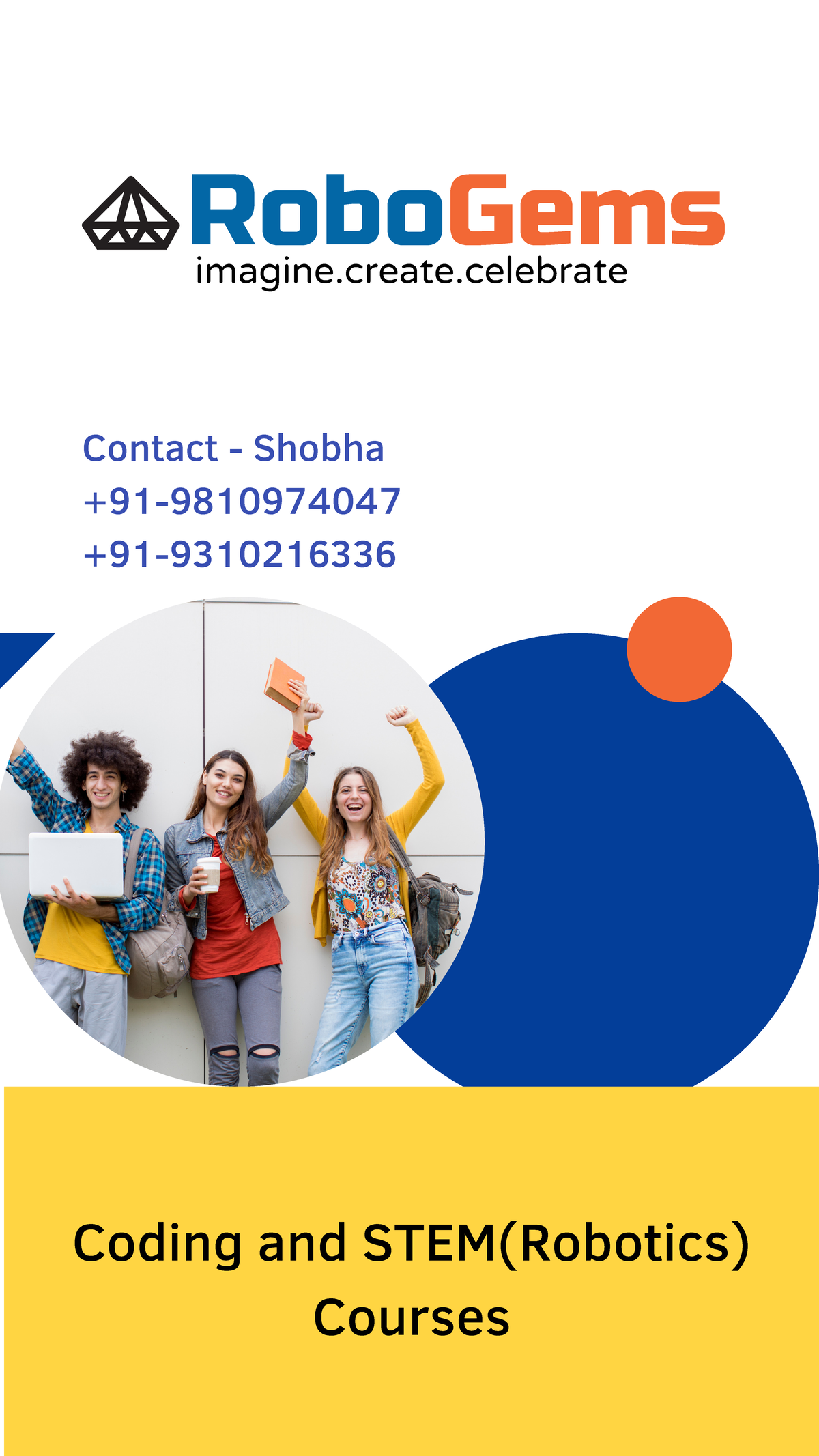 Robo Gems Broucher - RoboGems imagine.create Coding and STEM(Robotics) Courses Contact - Shobha ...